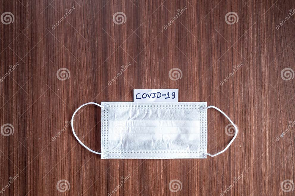 Surgical Paper Mask. Disposable Paper Mask Placed on the Table with ...