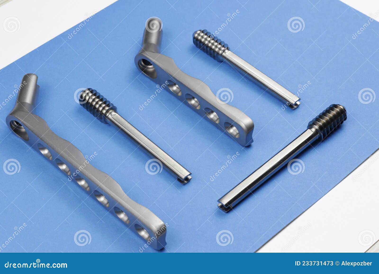 Surgical Plates in Traumatology for Treatment Bone Fracture Stock Image ...