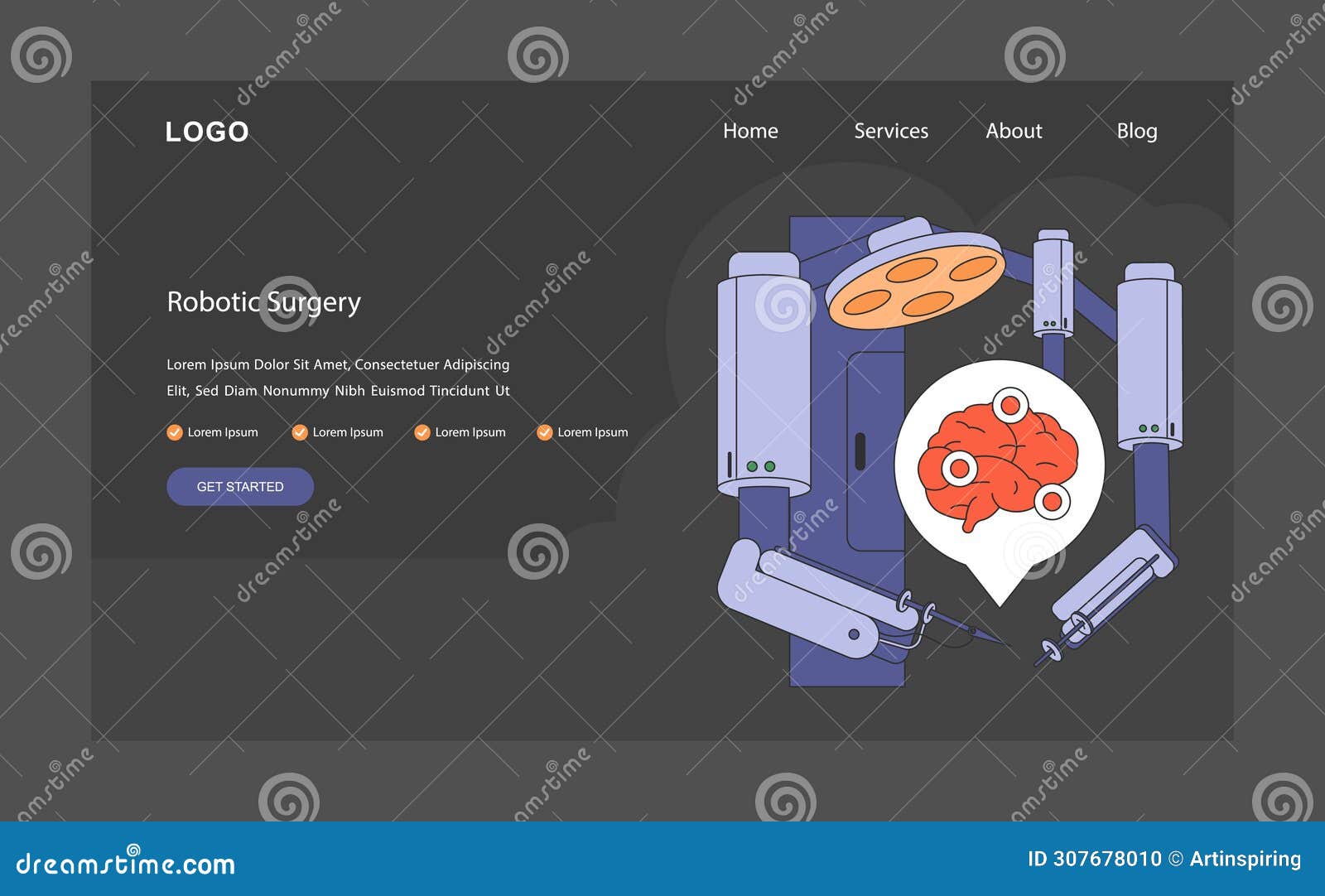 Surgical Planning An Outline Of A Surgeon In Scrubs Observing An ...