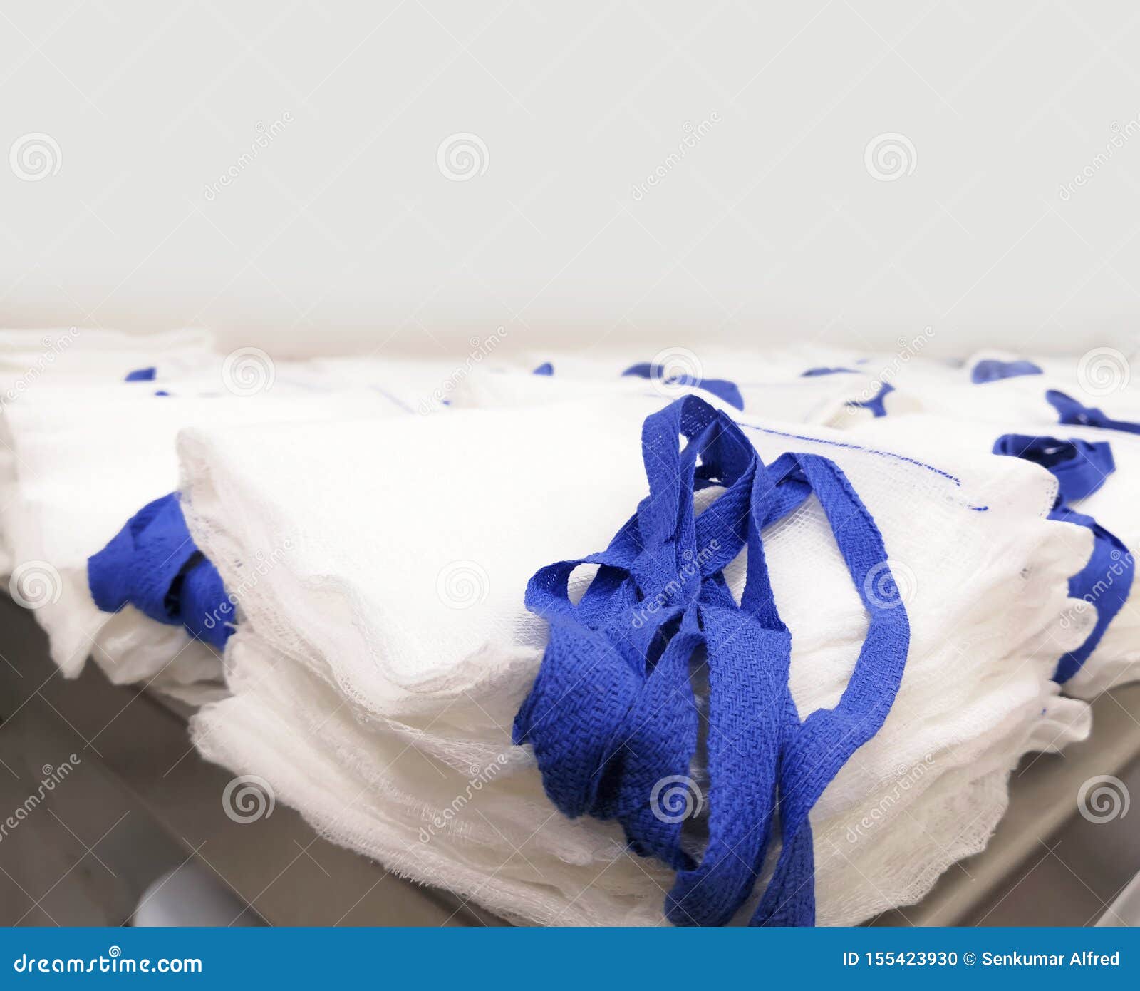 Surgical Raytec Sponges Folded Stock Photo - Image of laparotomy ...