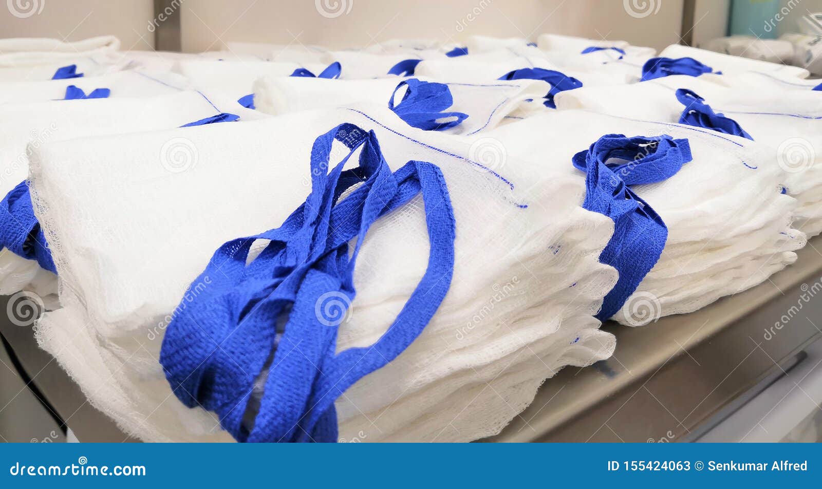 Surgical Raytec Sponges Folded Stock Image - Image of sponge, white ...