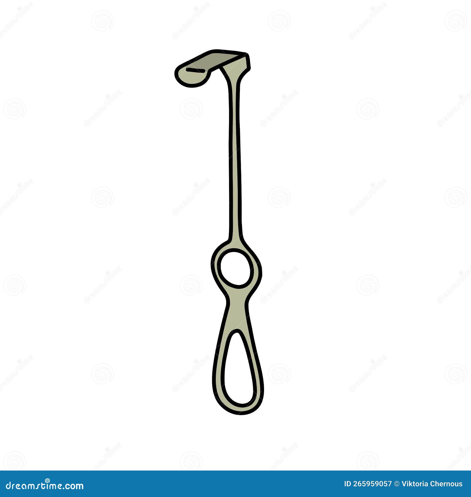 Surgical Retractor Doodle Icon, Vector Color Line Illustration ...