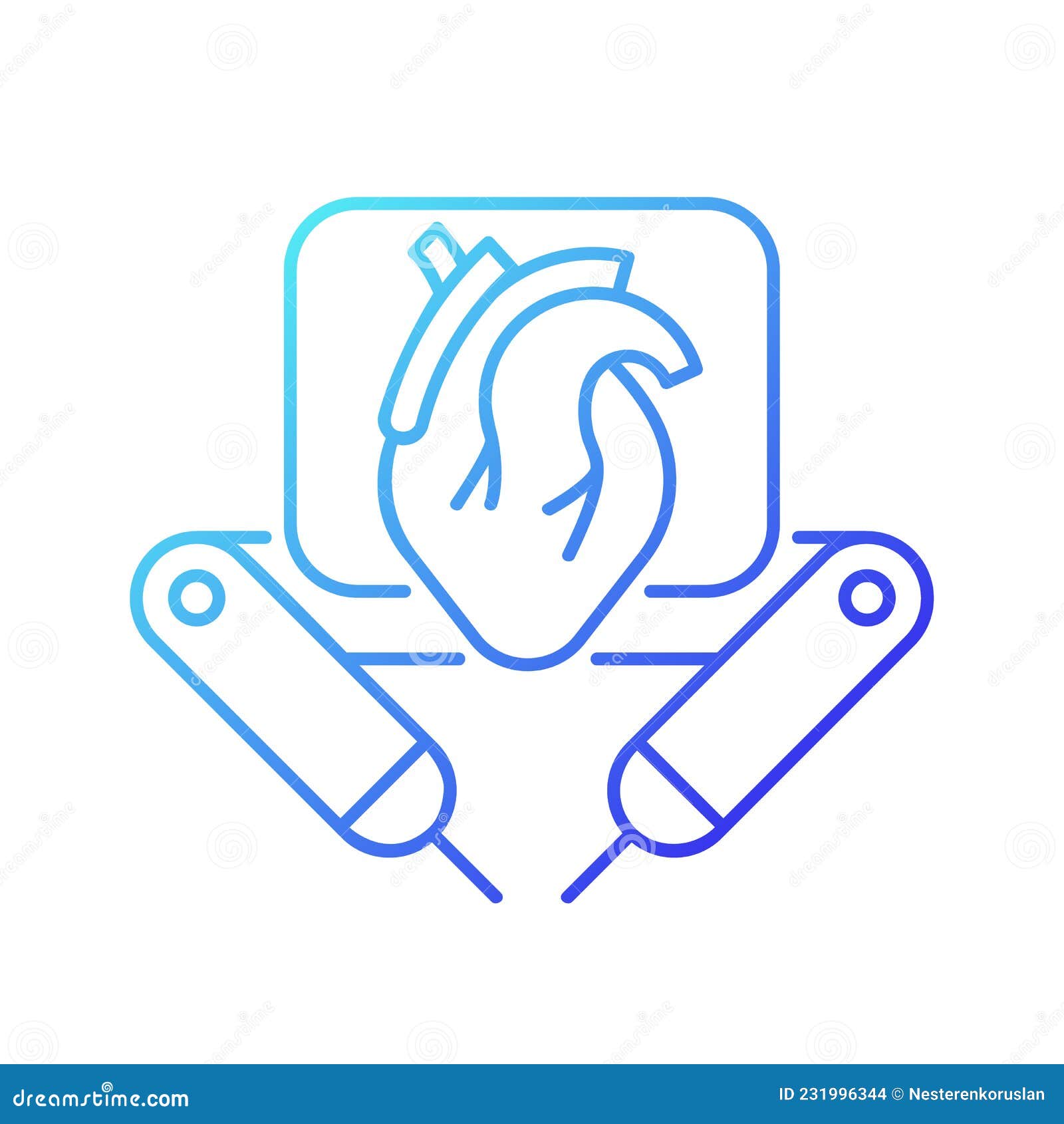 Microsurgery Logo Template In Flat Style. Hand Drawn Hand Symbol ...