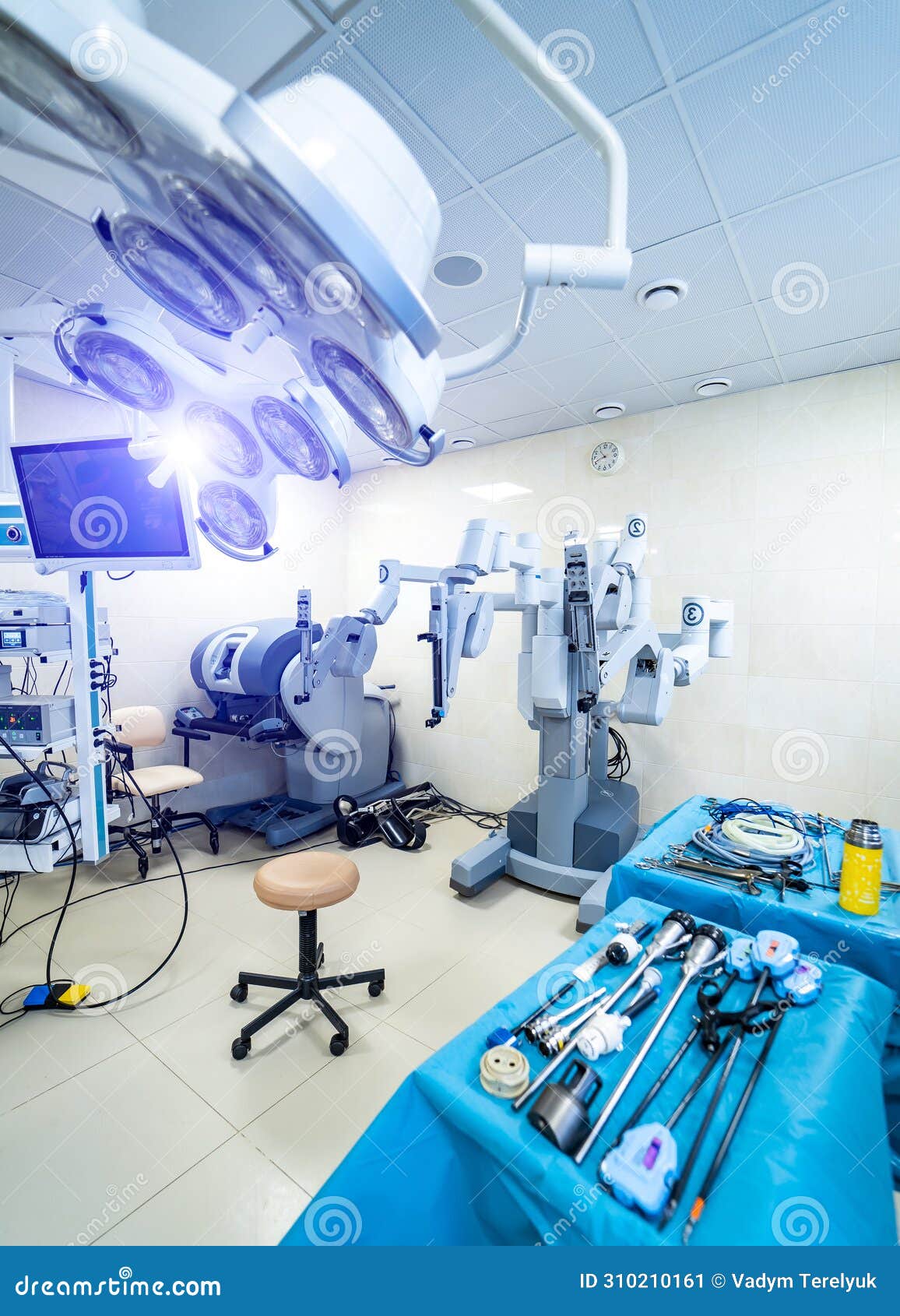 Surgical Robot. Hospital with Robotic Technology Equipment, Machine in ...