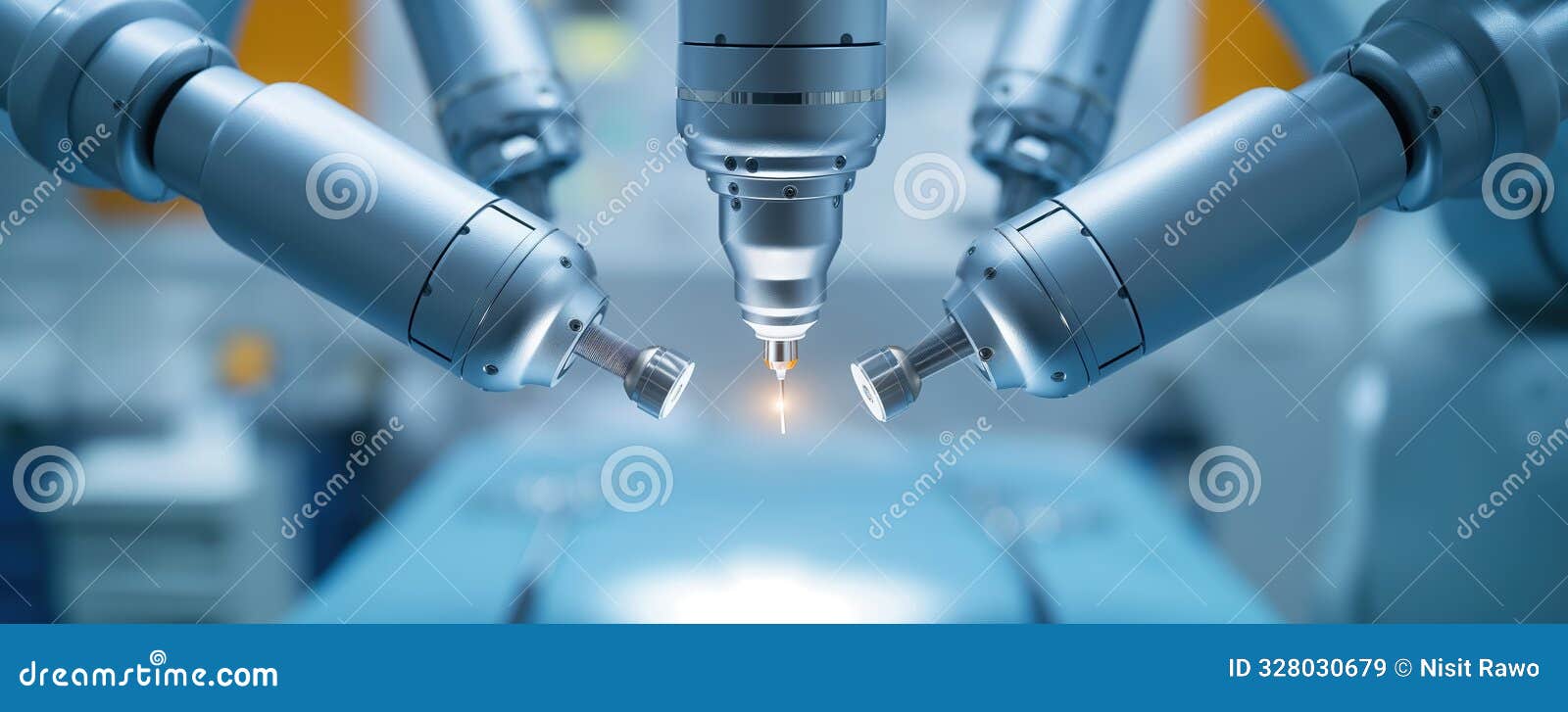 Surgical Robot Performing Complex Surgery, Top View, Showcases ...