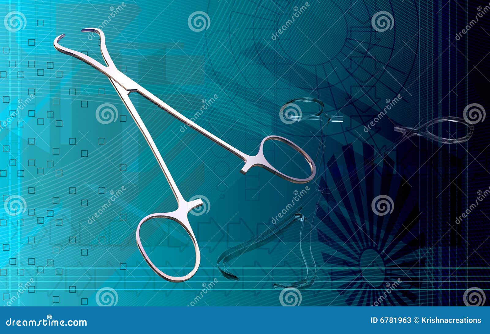 Surgical scissors stock illustration. Illustration of biopsy - 6781963
