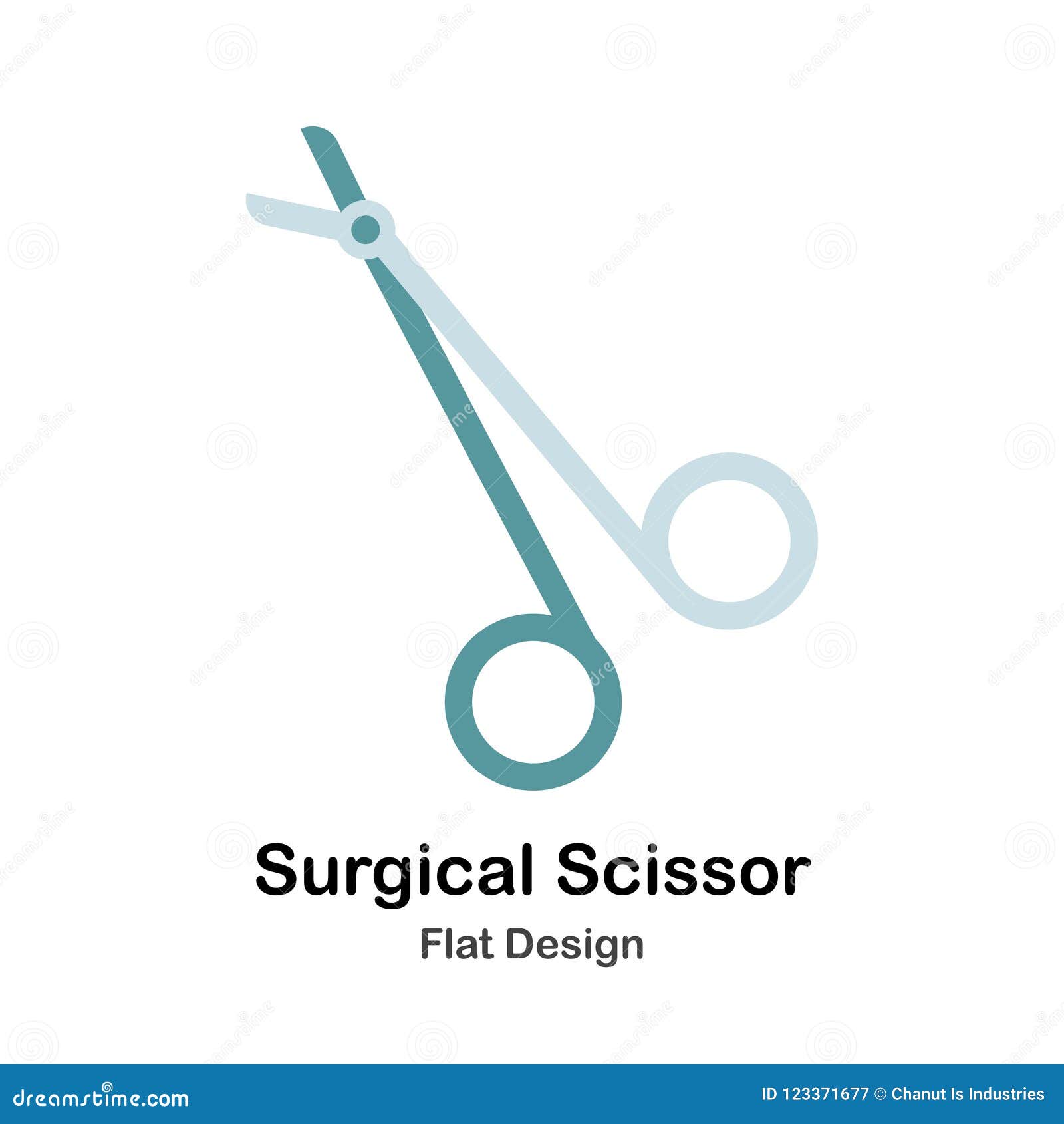 Surgical Scissors Flat Illustration Stock Vector - Illustration of ...