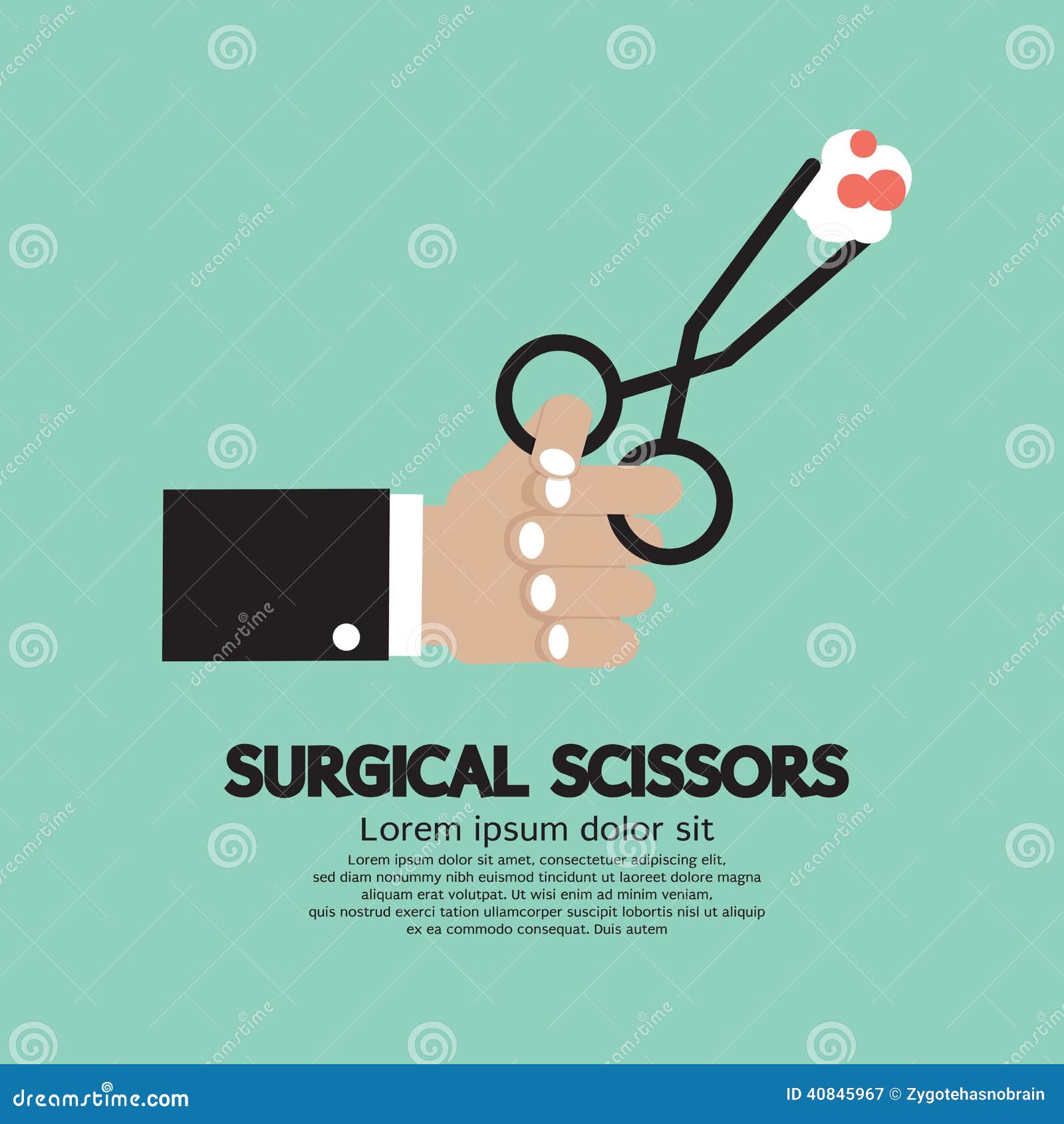 Surgical Scissors stock vector. Illustration of clean - 40845967