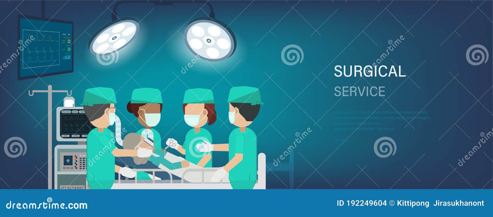 Surgical service banner stock vector. Illustration of lamp - 192249604