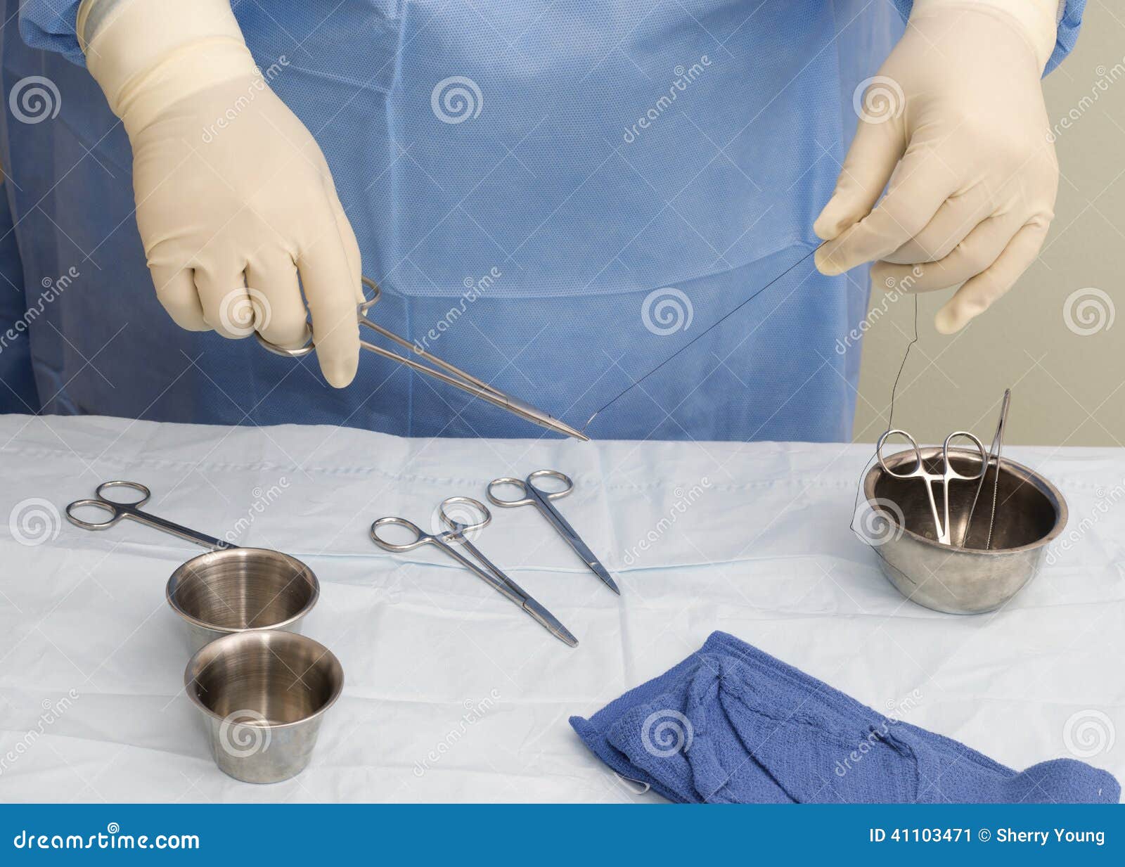 Surgical Suture stock image. Image of scissors, steel - 41103471