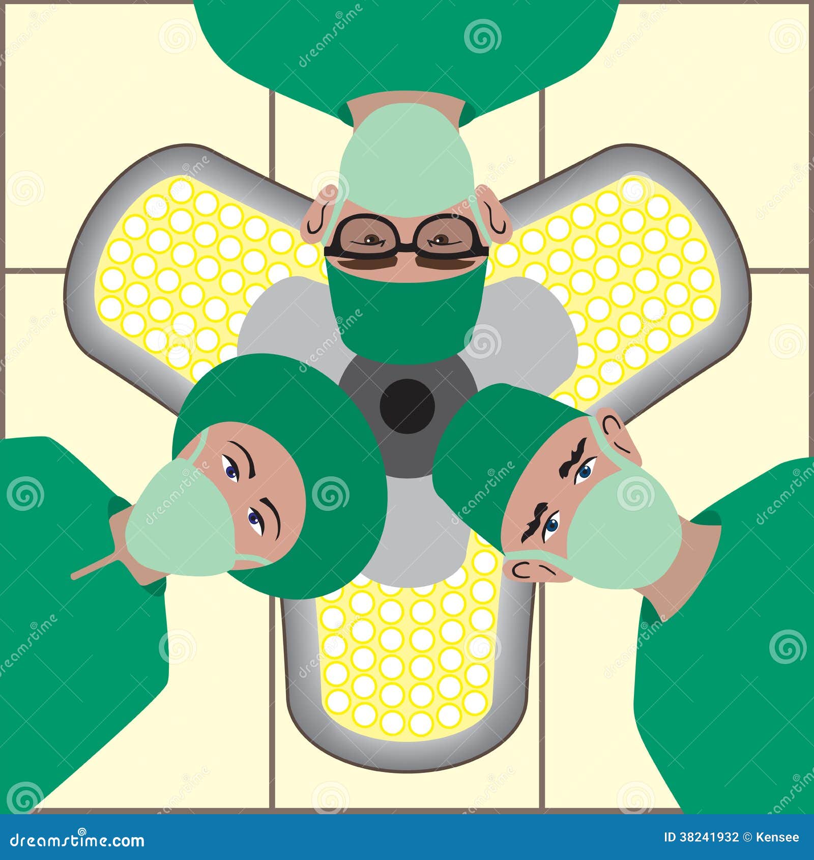 Surgical Team stock vector. Illustration of nurse, gaze - 38241932