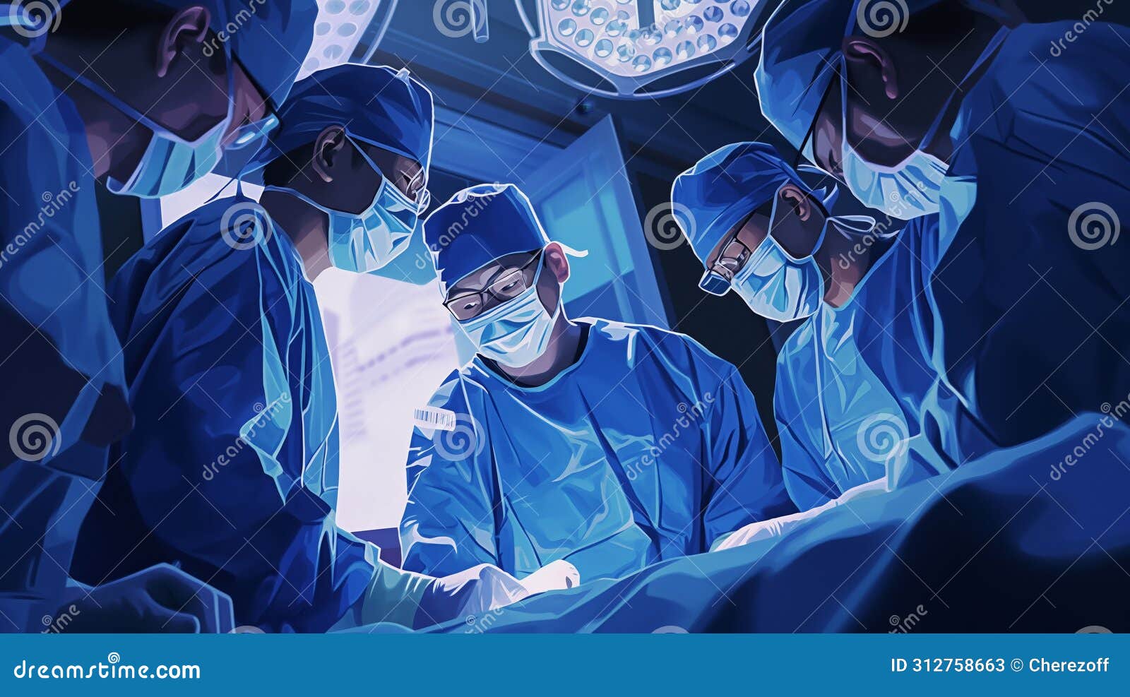 Surgical Team at Work stock image. Image of teamwork - 312758663