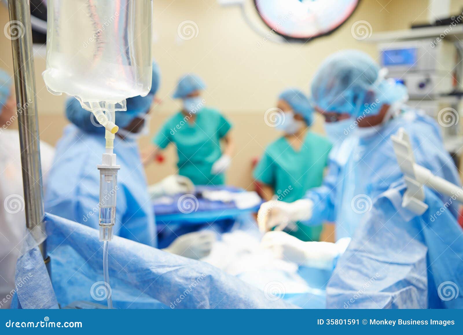 Surgical Team Working in Operating Theatre Stock Image - Image of ...