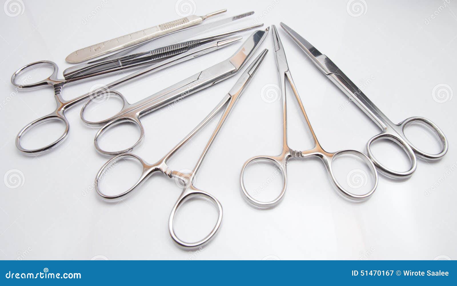Surgical Tool on a White Background Stock Image - Image of shiny ...