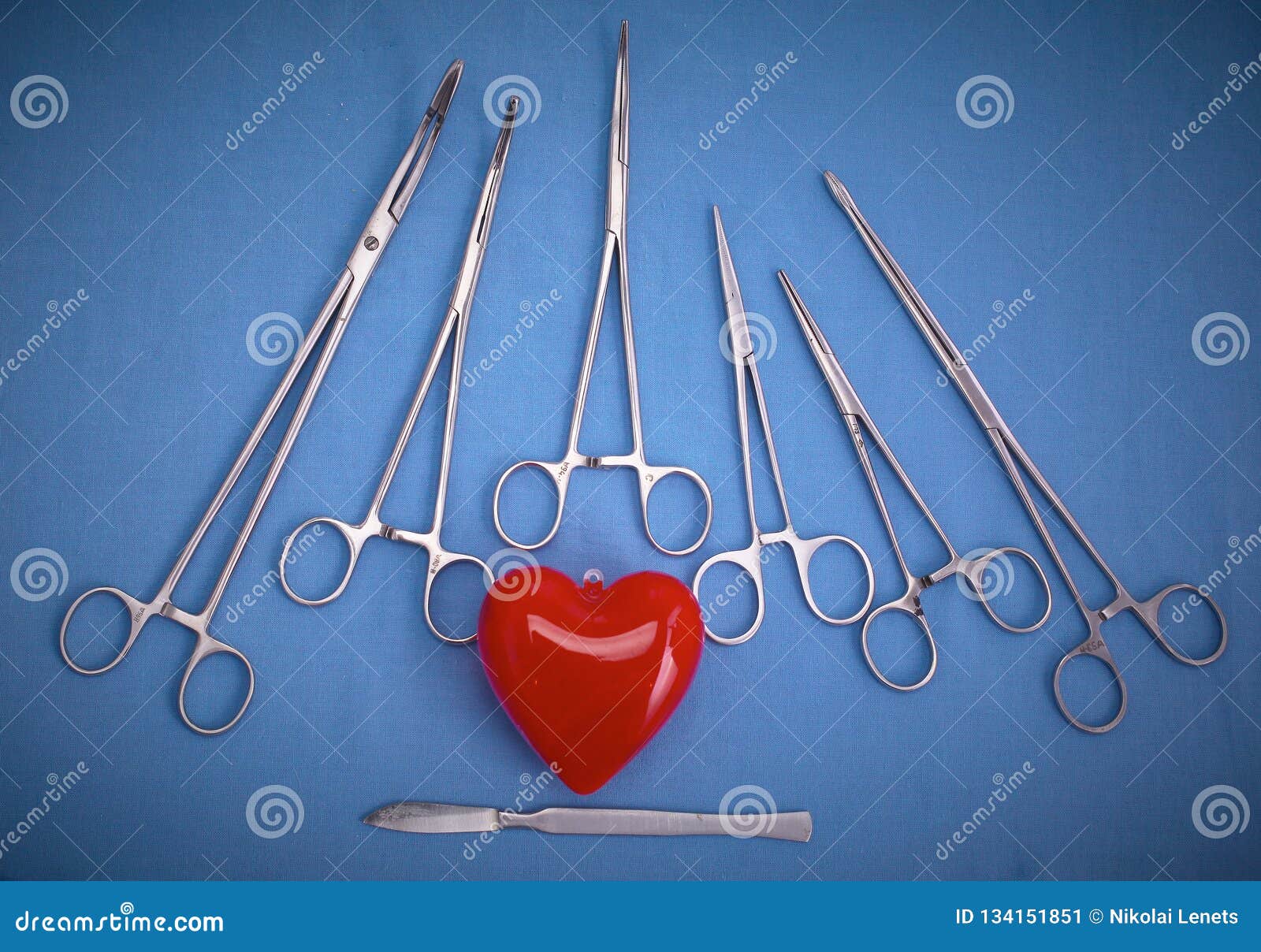 Surgical Tools on the Table before the Operation Stock Image - Image of ...