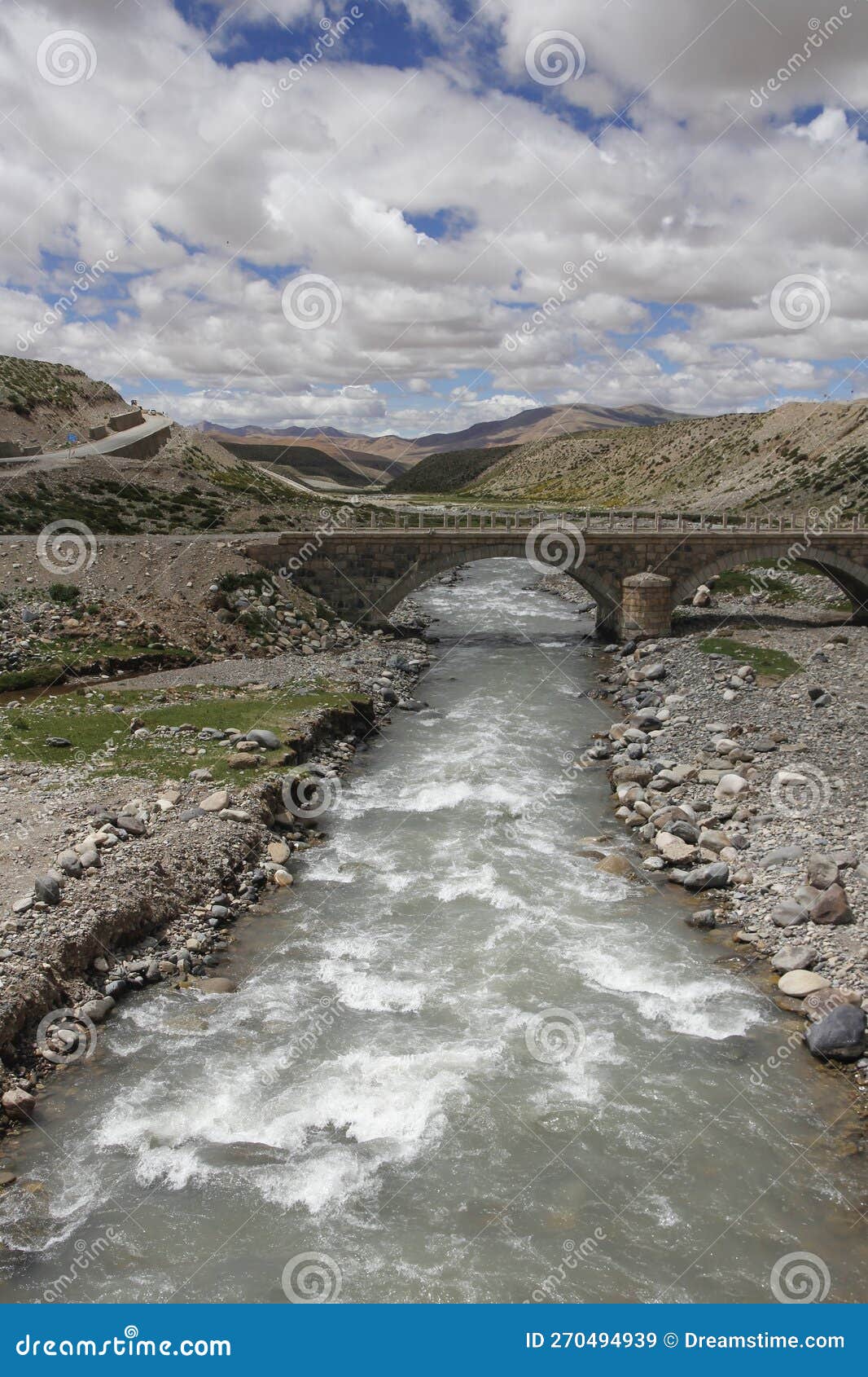 A Surging River Under the Bridge Stock Image - Image of clear, summer ...