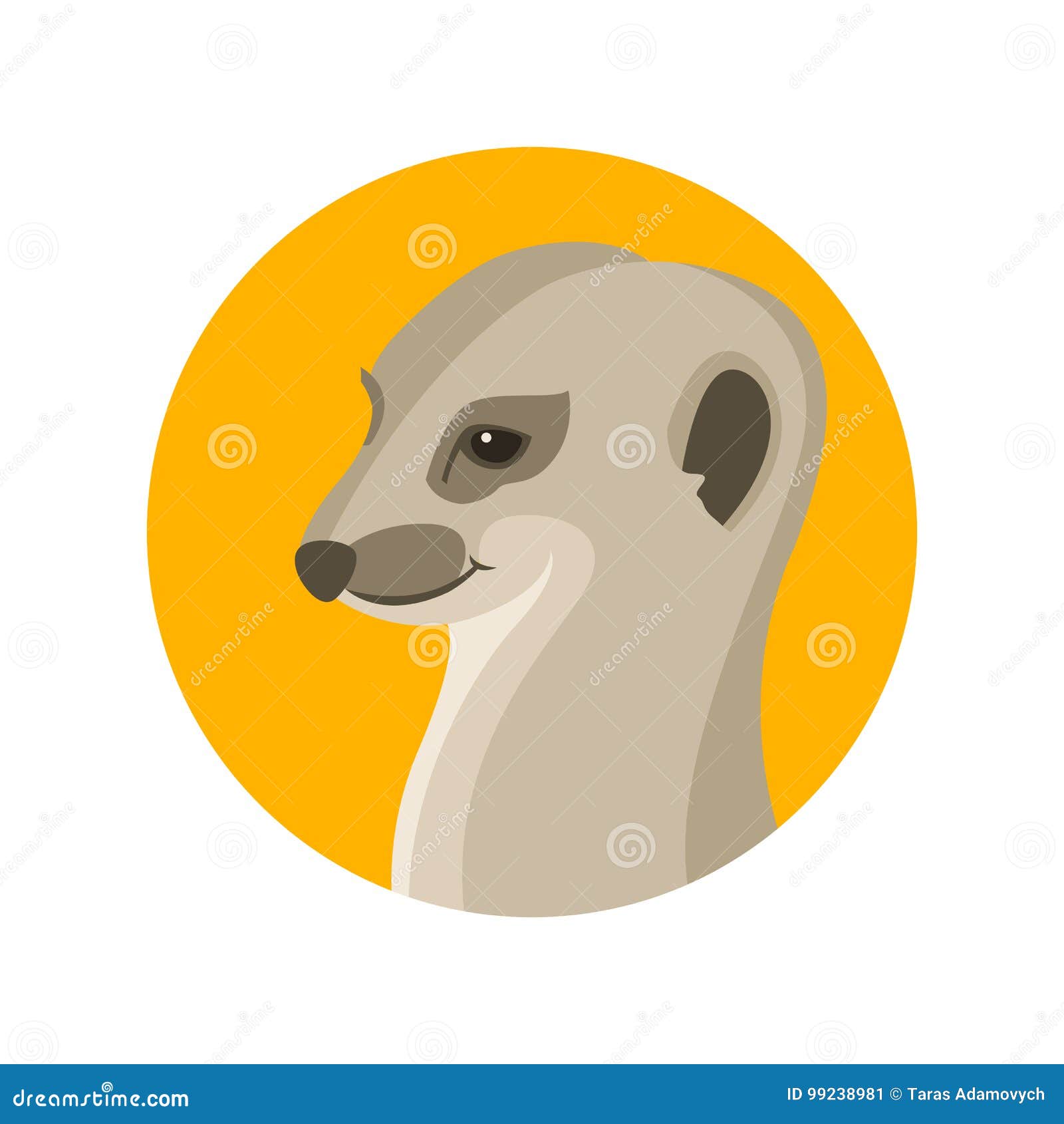 Suricata Vector Illustration Style Flat Profile Stock Vector ...
