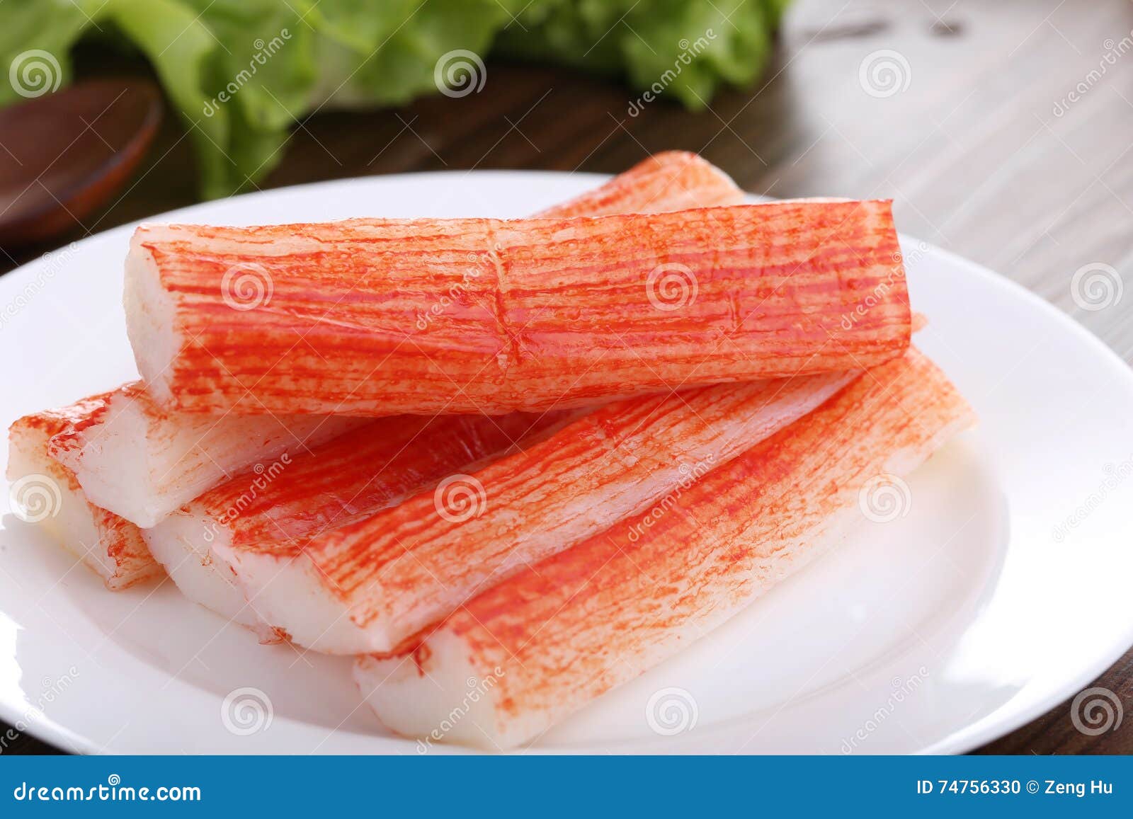 Surimi crab stick closeup stock photo. Image of yellow - 74756330