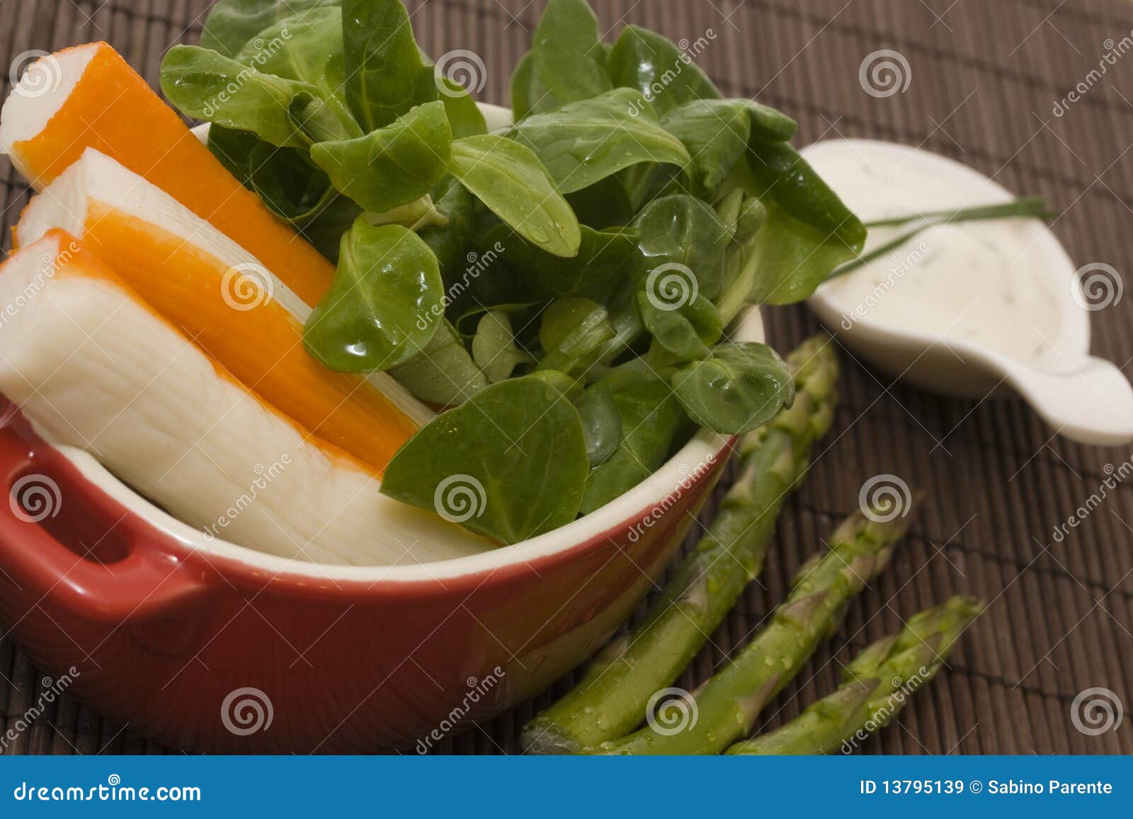 Surimi salad stock image. Image of fresh, appetizer, vegetable - 13795139