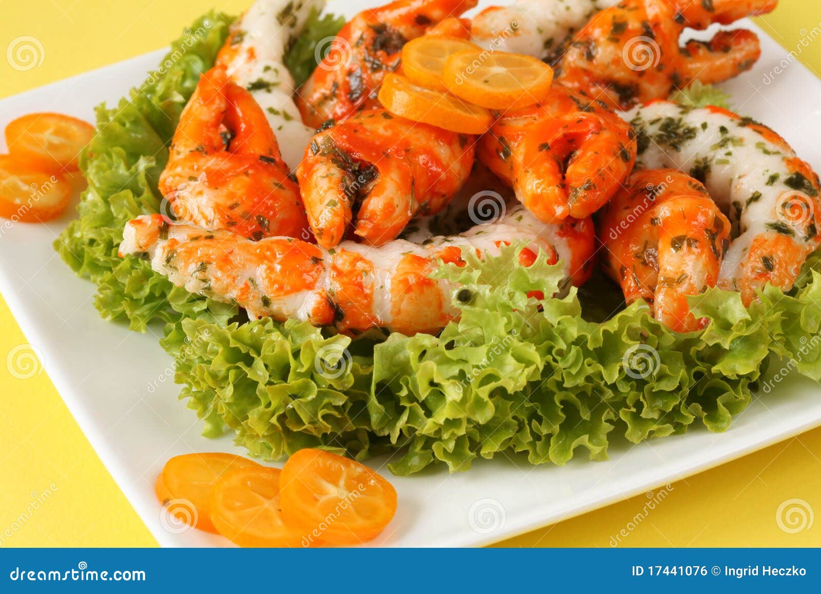 Surimi salad with kumquats stock photo. Image of claw - 17441076