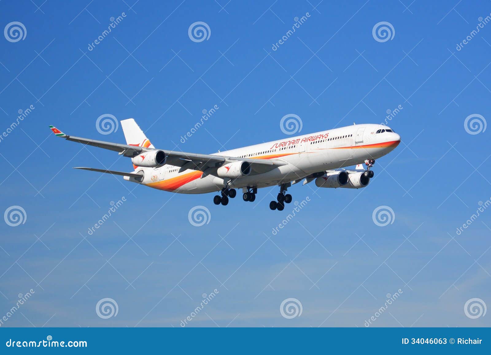 Surinam Airways Airbus A340 Editorial Stock Photo - Image of ...