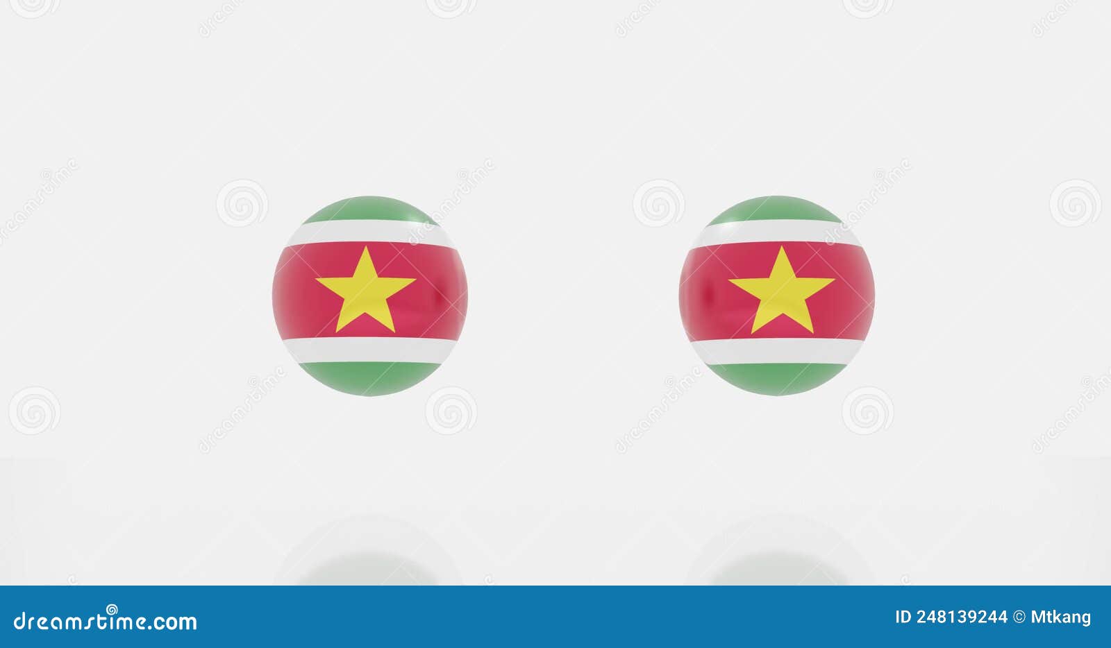 Suriname Flag Icon or Symbols Stock Illustration - Illustration of ...
