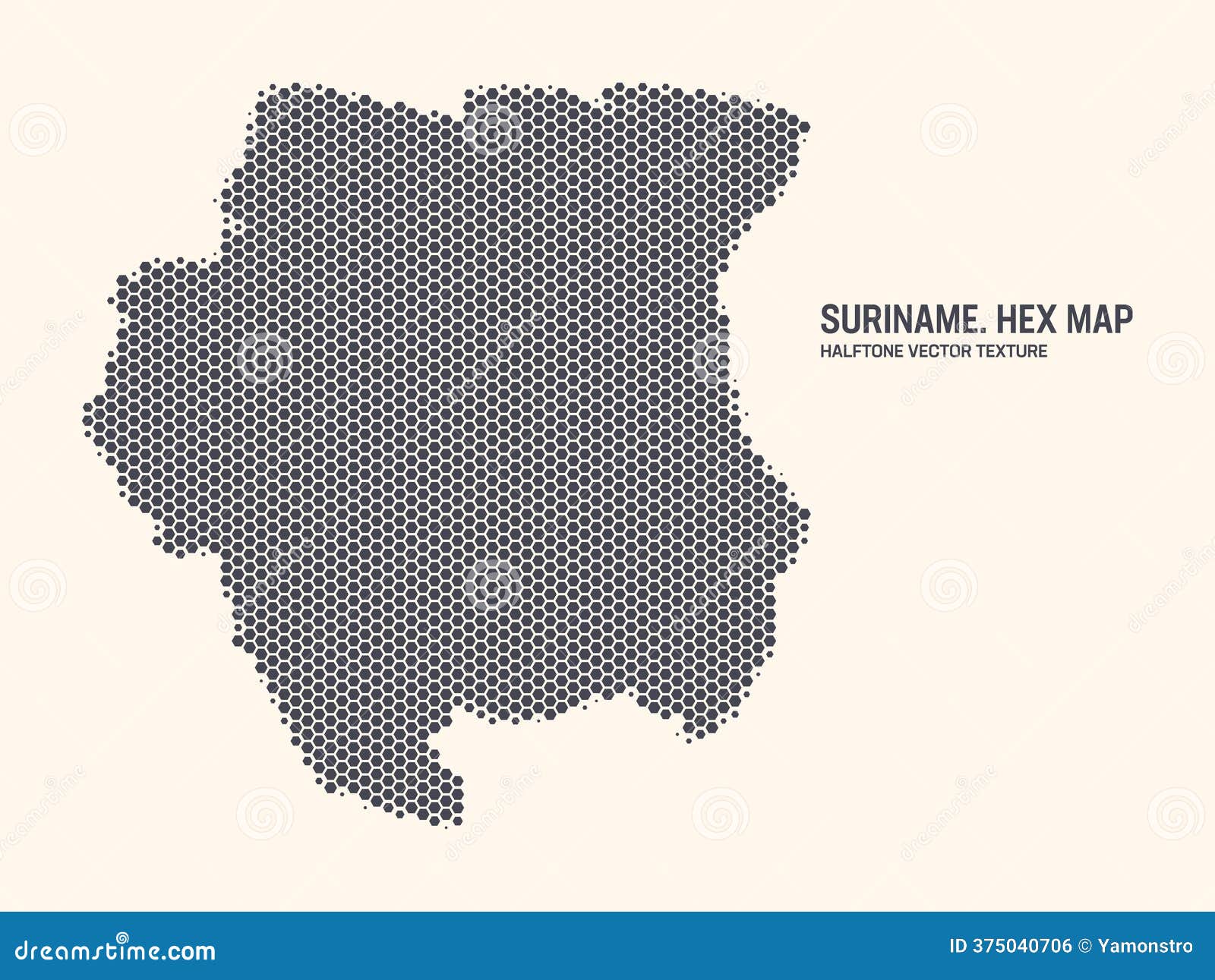 Suriname Map Vector Hexagonal Half Tone Pattern Isolate On Light ...