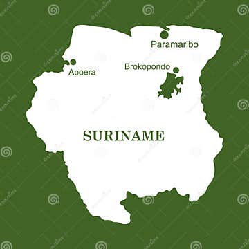 Suriname name map stock illustration. Illustration of state - 304680694
