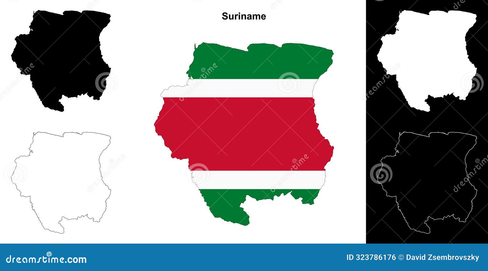 Blank Map Suriname. High Quality Map Of Suriname With Provinces On ...