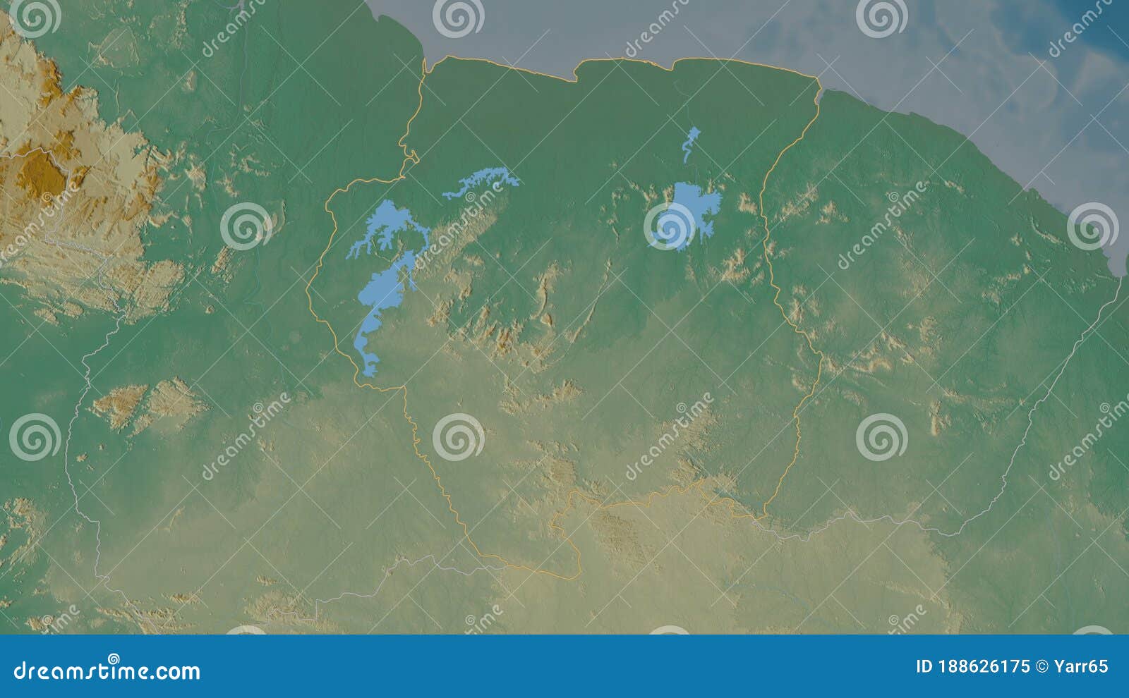 Suriname - Overview. Relief Stock Illustration - Illustration of ...
