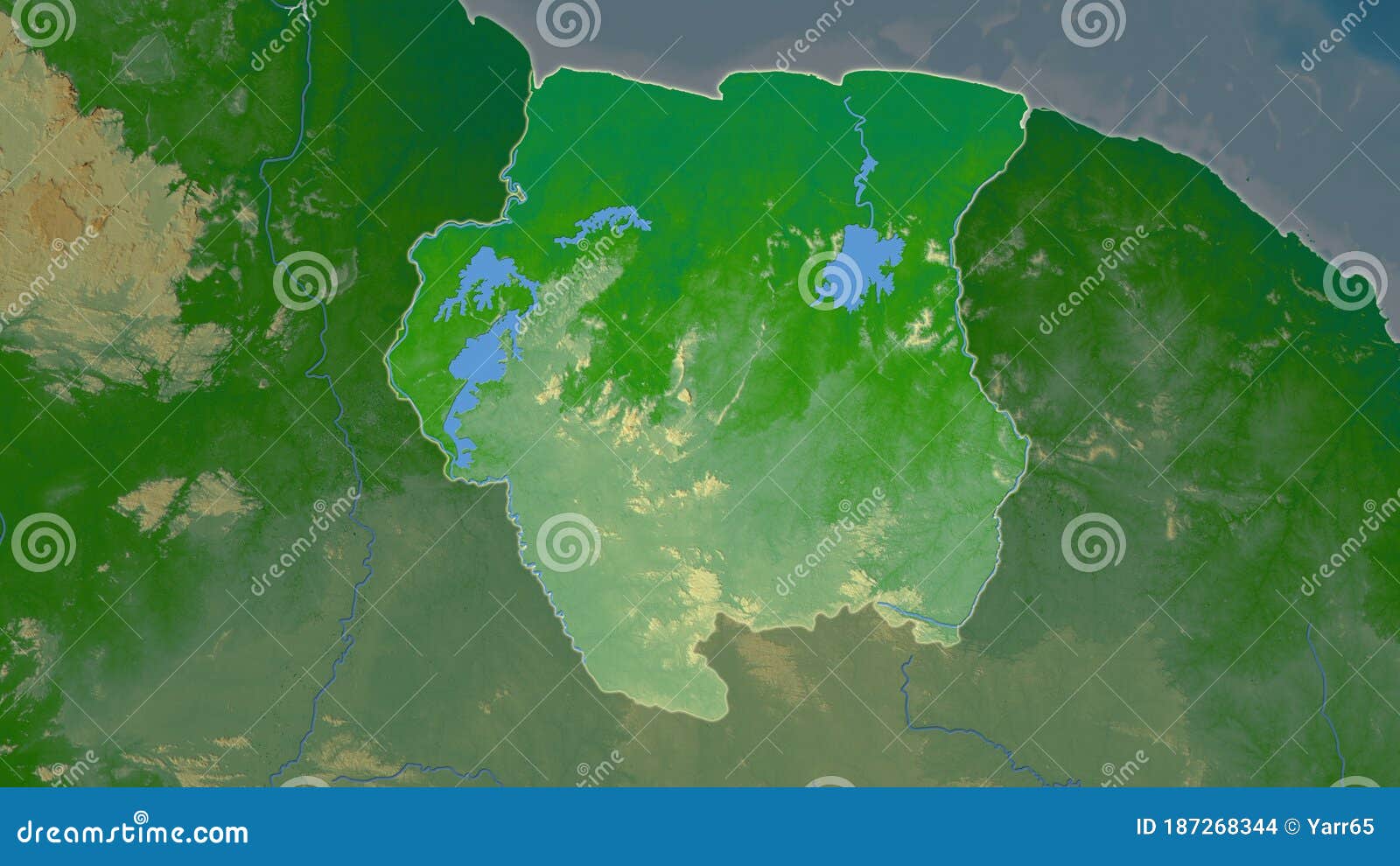 Suriname - Physical. Composition Stock Illustration - Illustration of ...