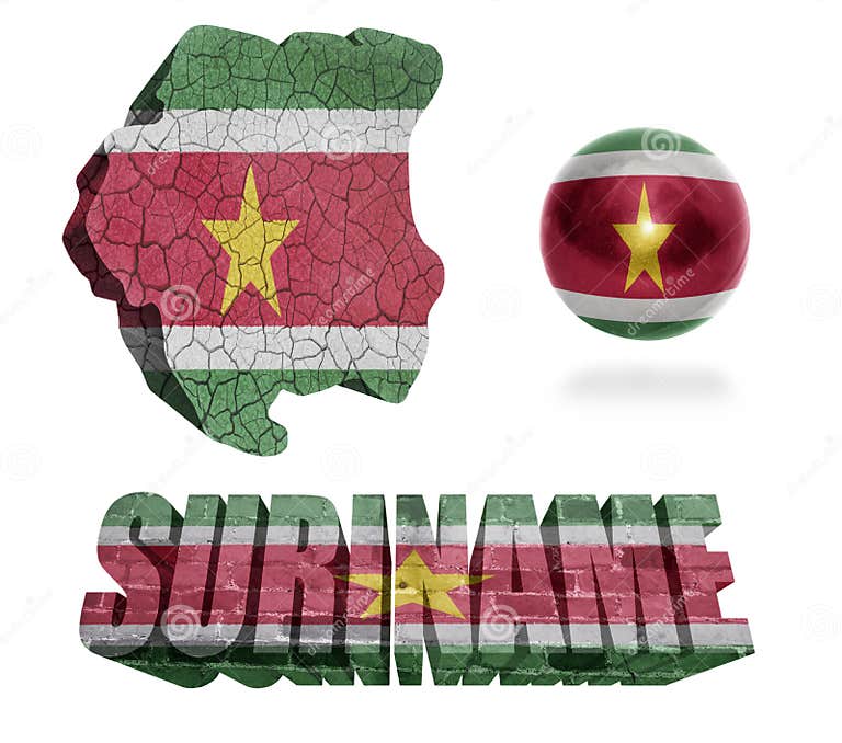 Suriname Symbols stock illustration. Illustration of graphical - 96633203