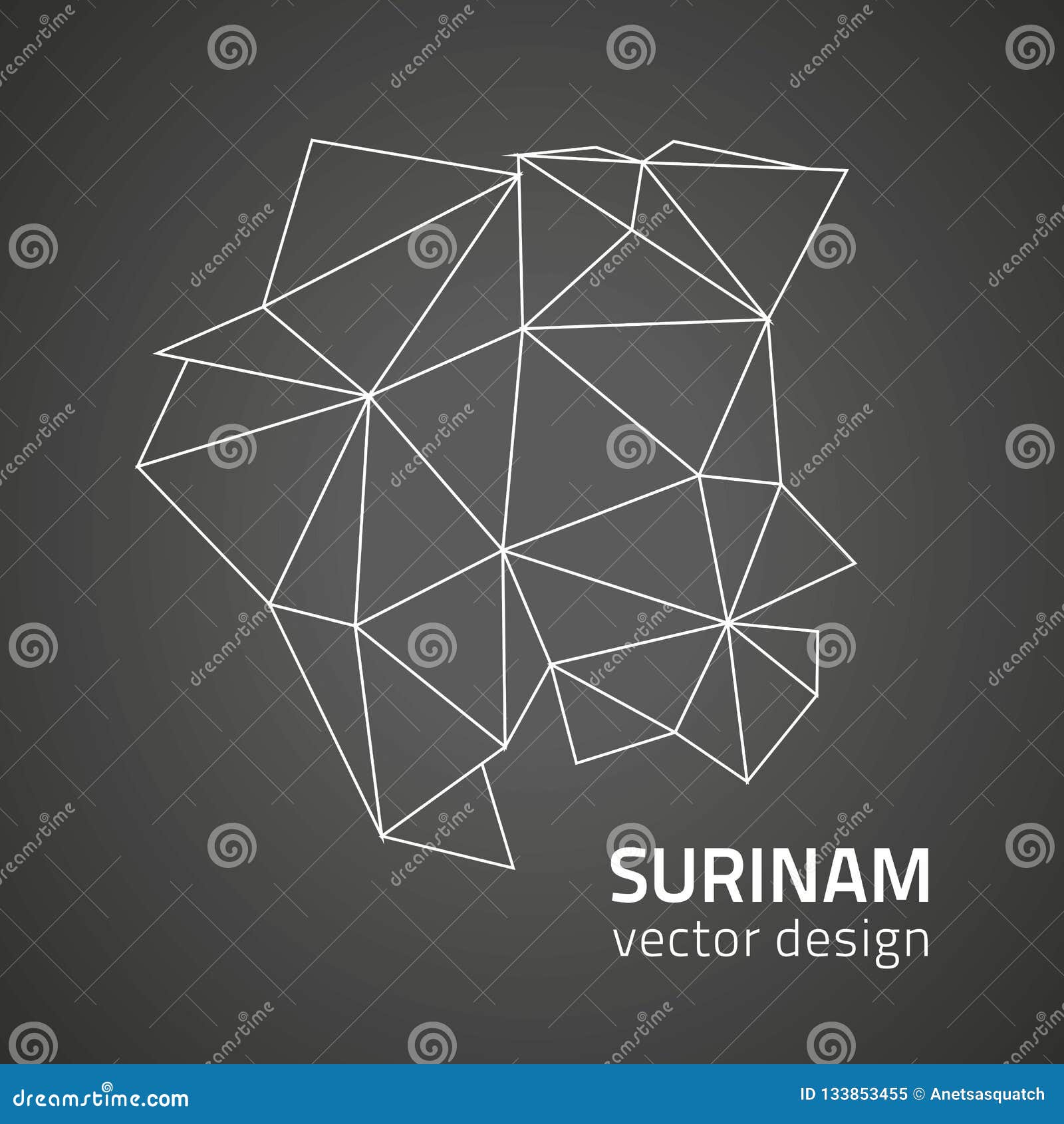 Suriname Vector Contour Black Map Stock Vector - Illustration of ...