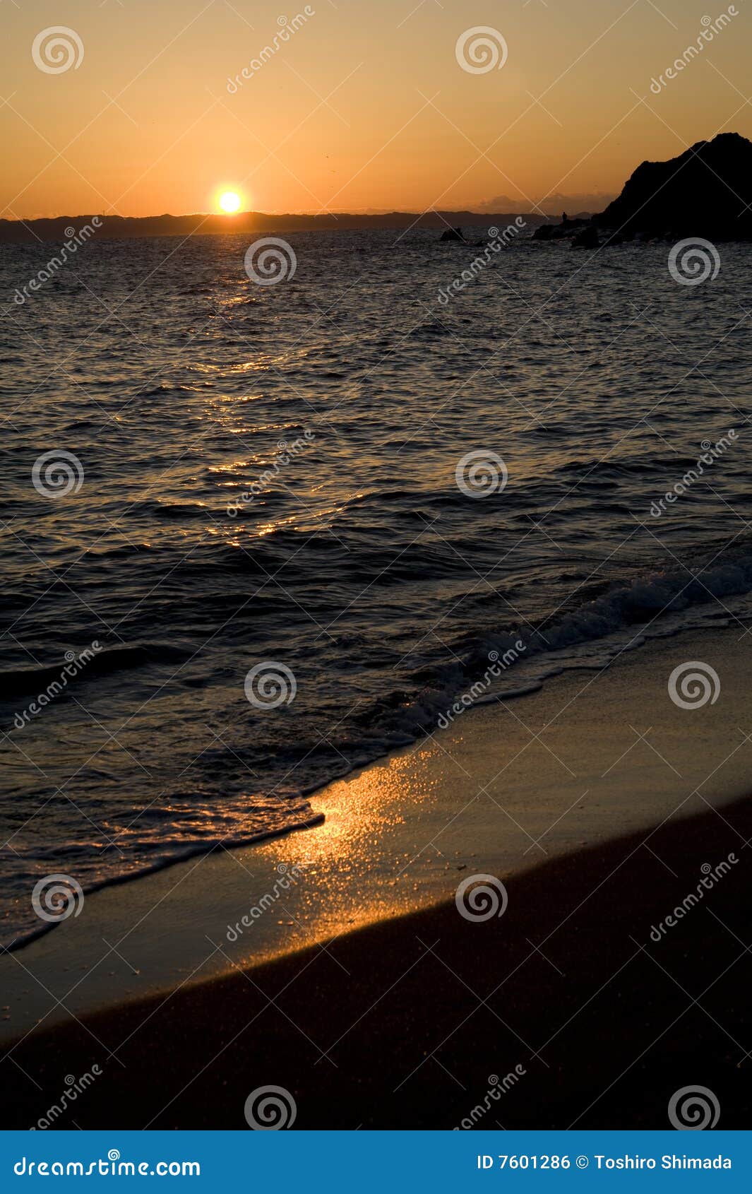 Surise on the beach stock photo. Image of dramatic, blissful - 7601286