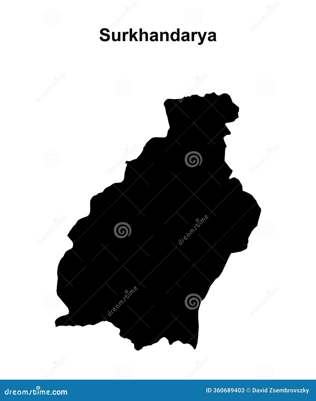 Surkhandarya outline map stock illustration. Illustration of territory ...