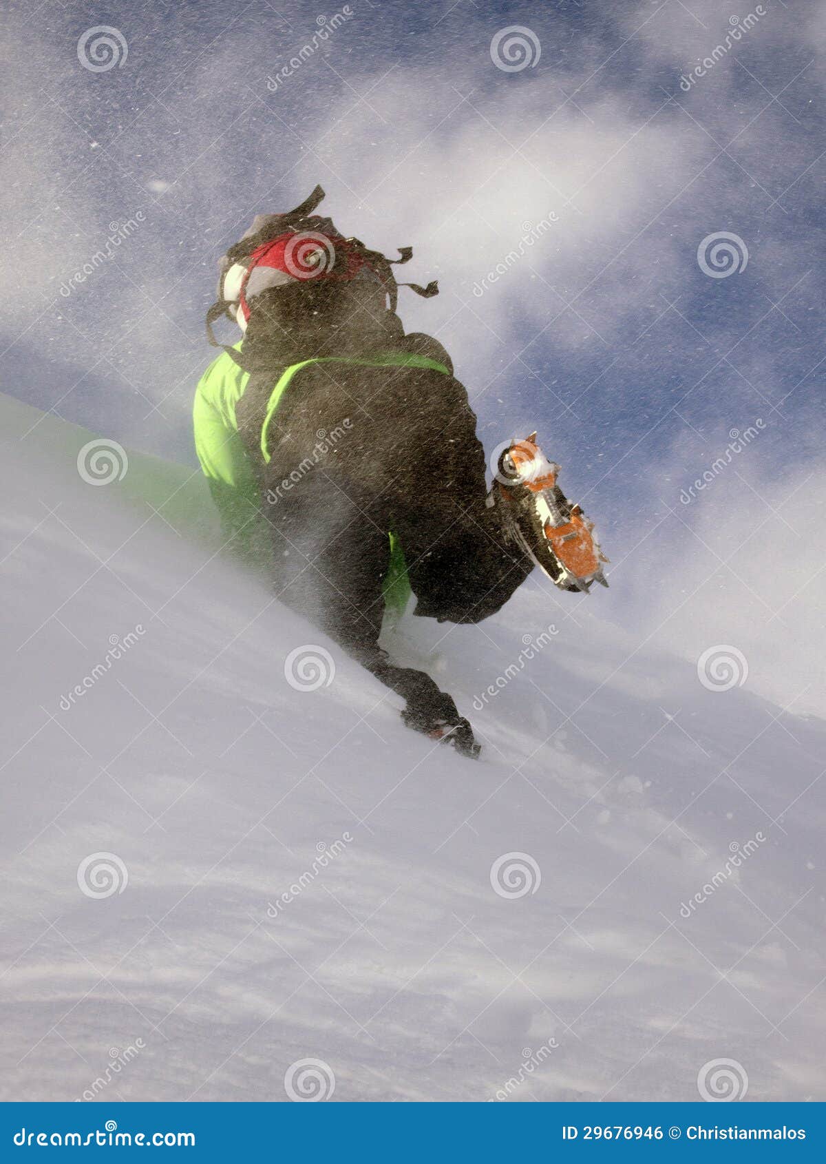 Surpasing a snow cornice stock photo. Image of snow, nature - 29676946