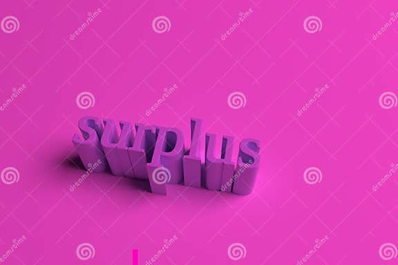 Surplus, 3D Rendering. Background Abstract Typography, CGI Keywords for ...