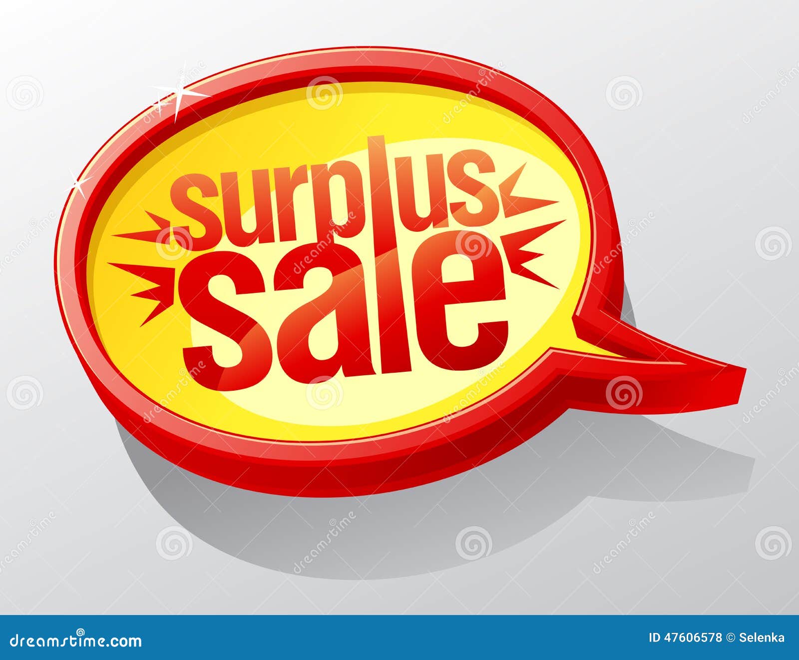 Surplus Sale Speech Bubble. Stock Vector - Illustration of final, sale ...