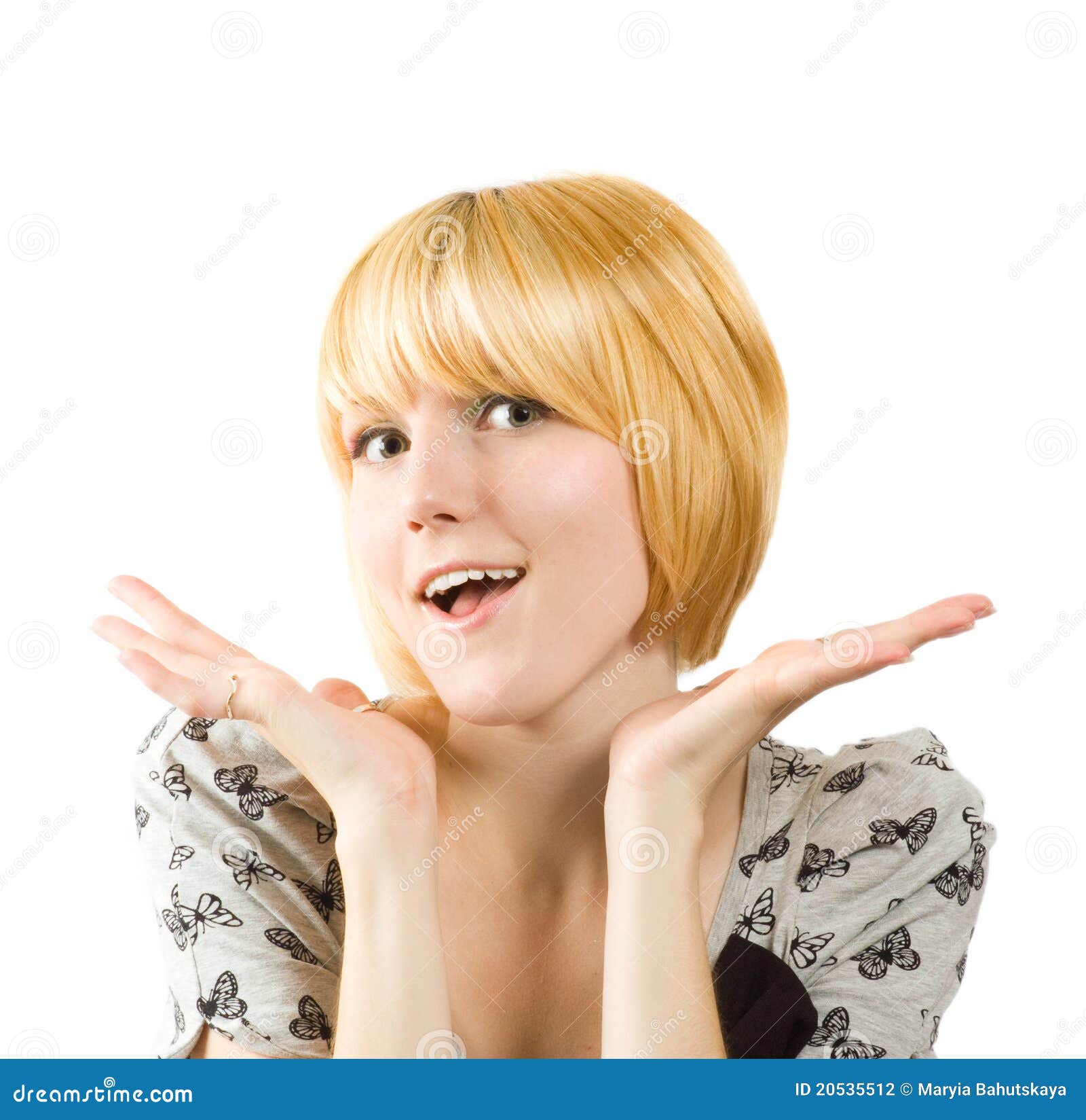 Surprise! stock photo. Image of hairstyle, beautiful - 20535512