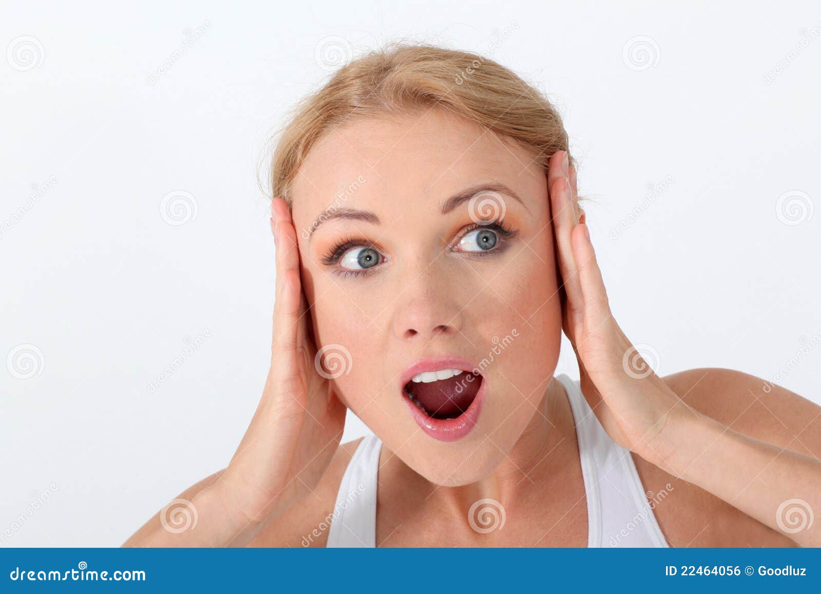 Surprise stock photo. Image of attractive, woman, copyspace - 22464056
