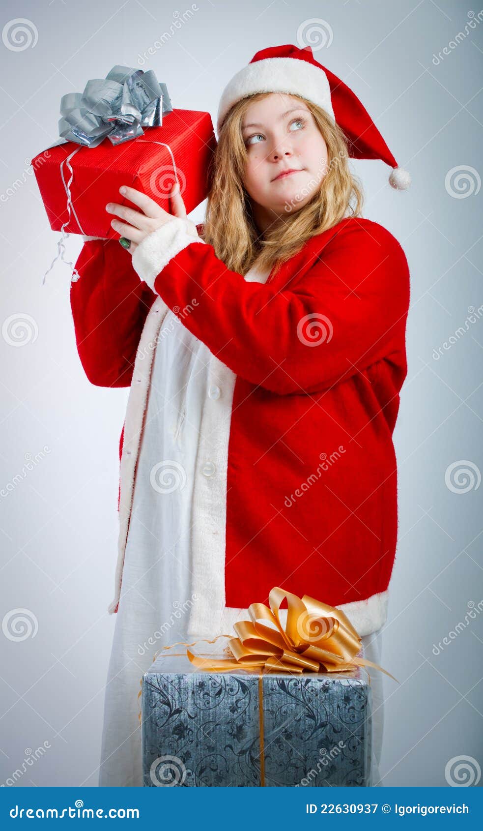 Surprise stock image. Image of female, santa, claus, xmas - 22630937