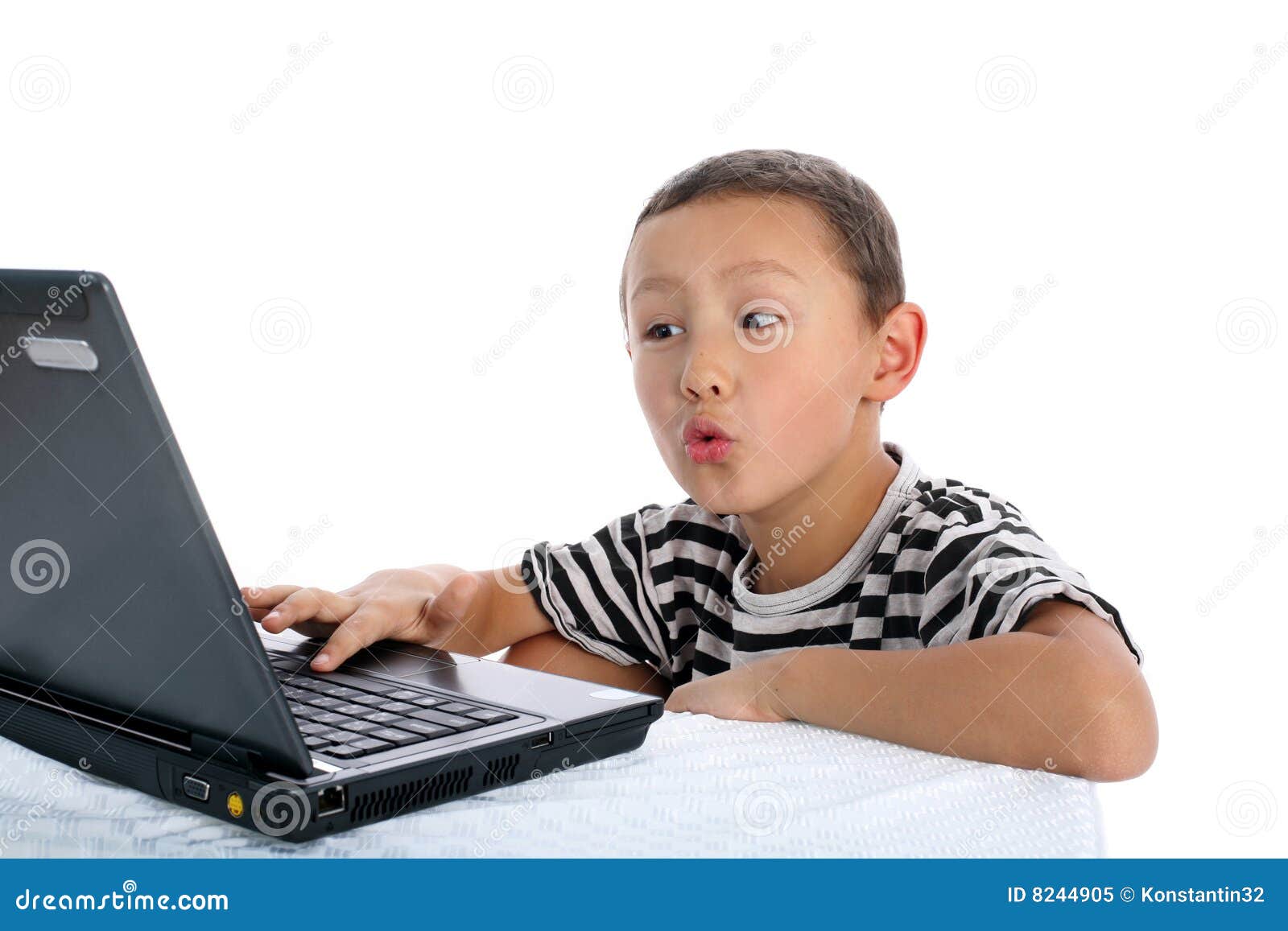 Surprise stock image. Image of computer, browsing, childhood - 8244905