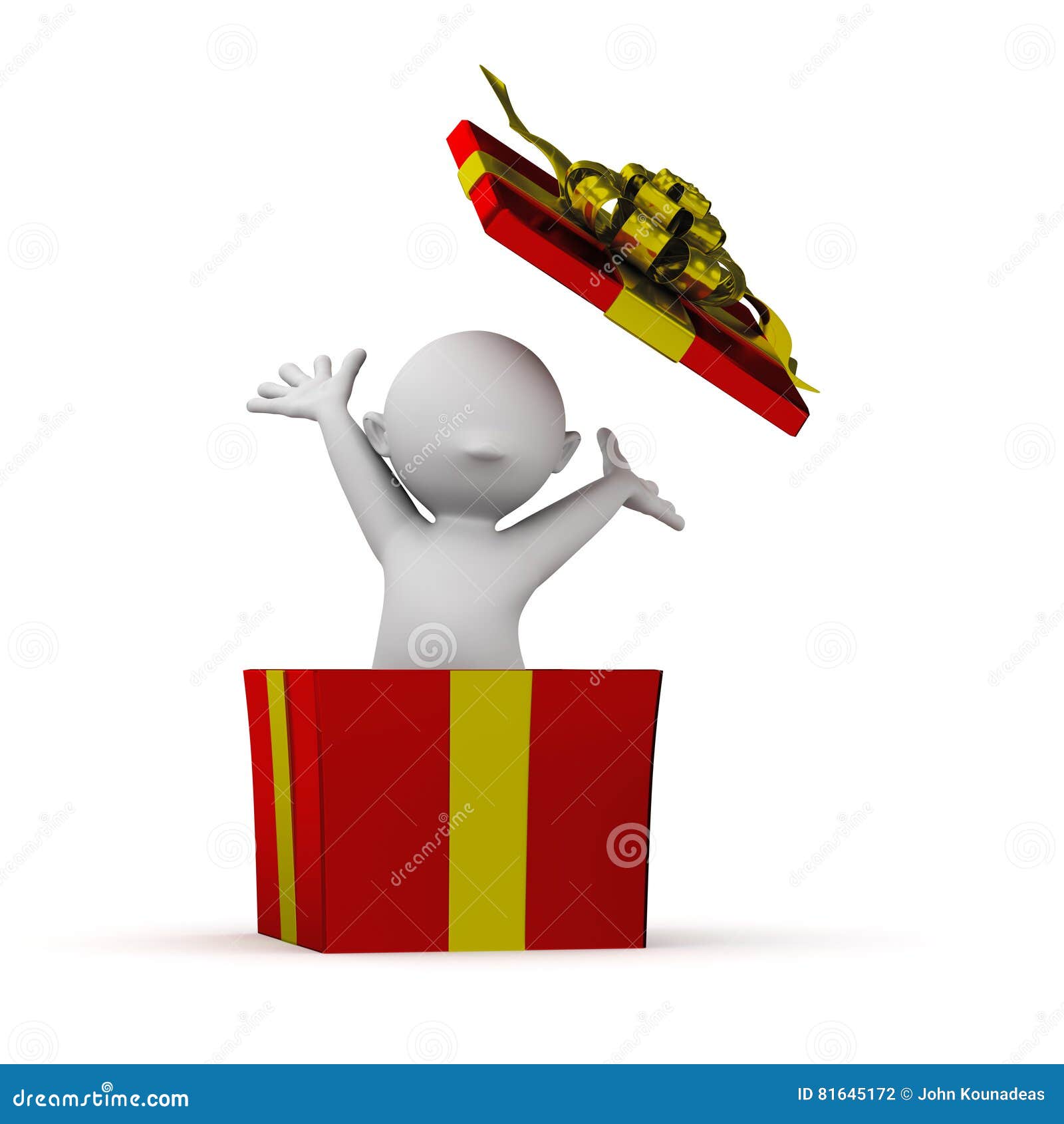 Surprise box stock illustration. Illustration of person - 81645172