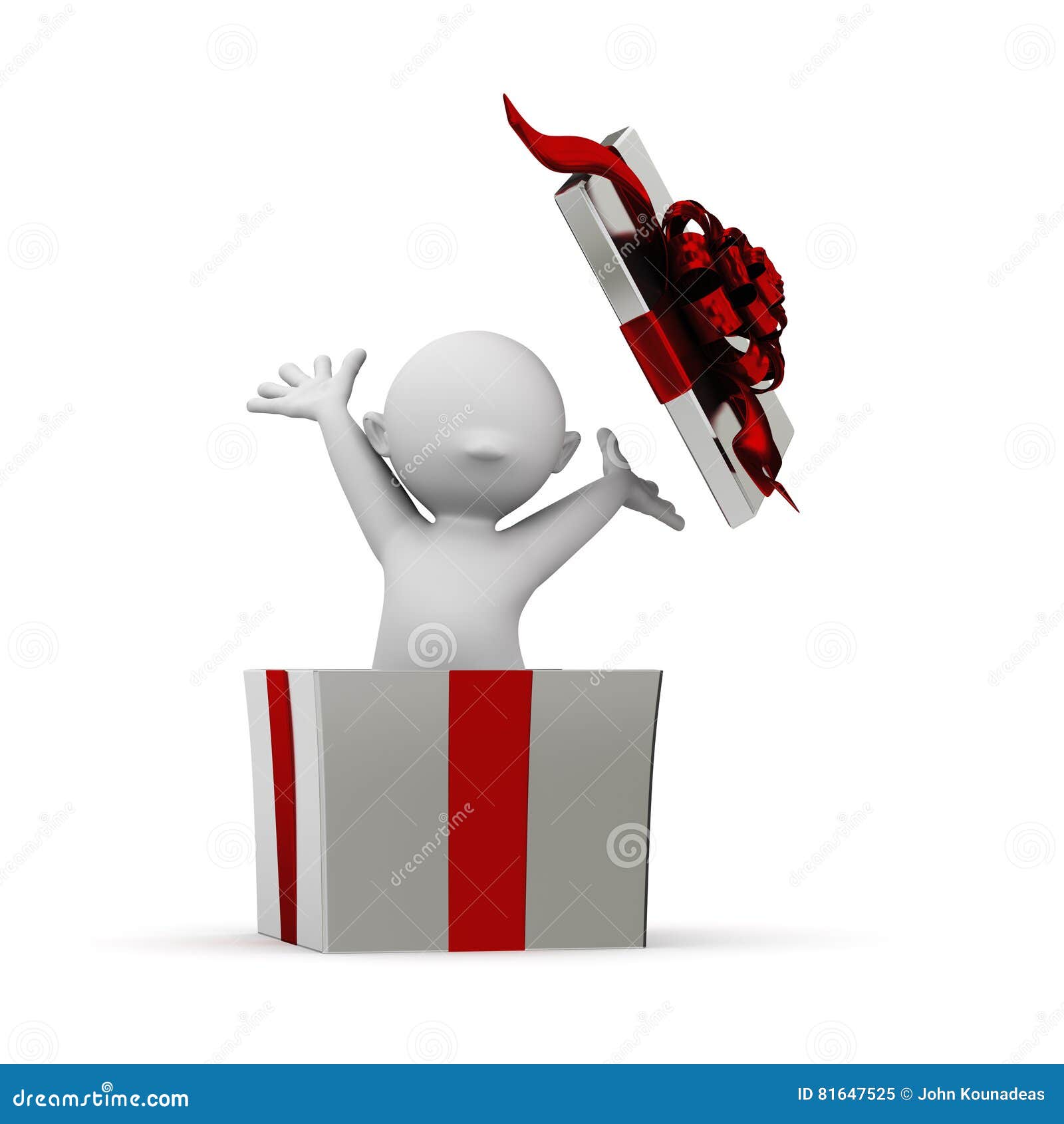 Surprise box stock illustration. Illustration of ribbon - 81647525