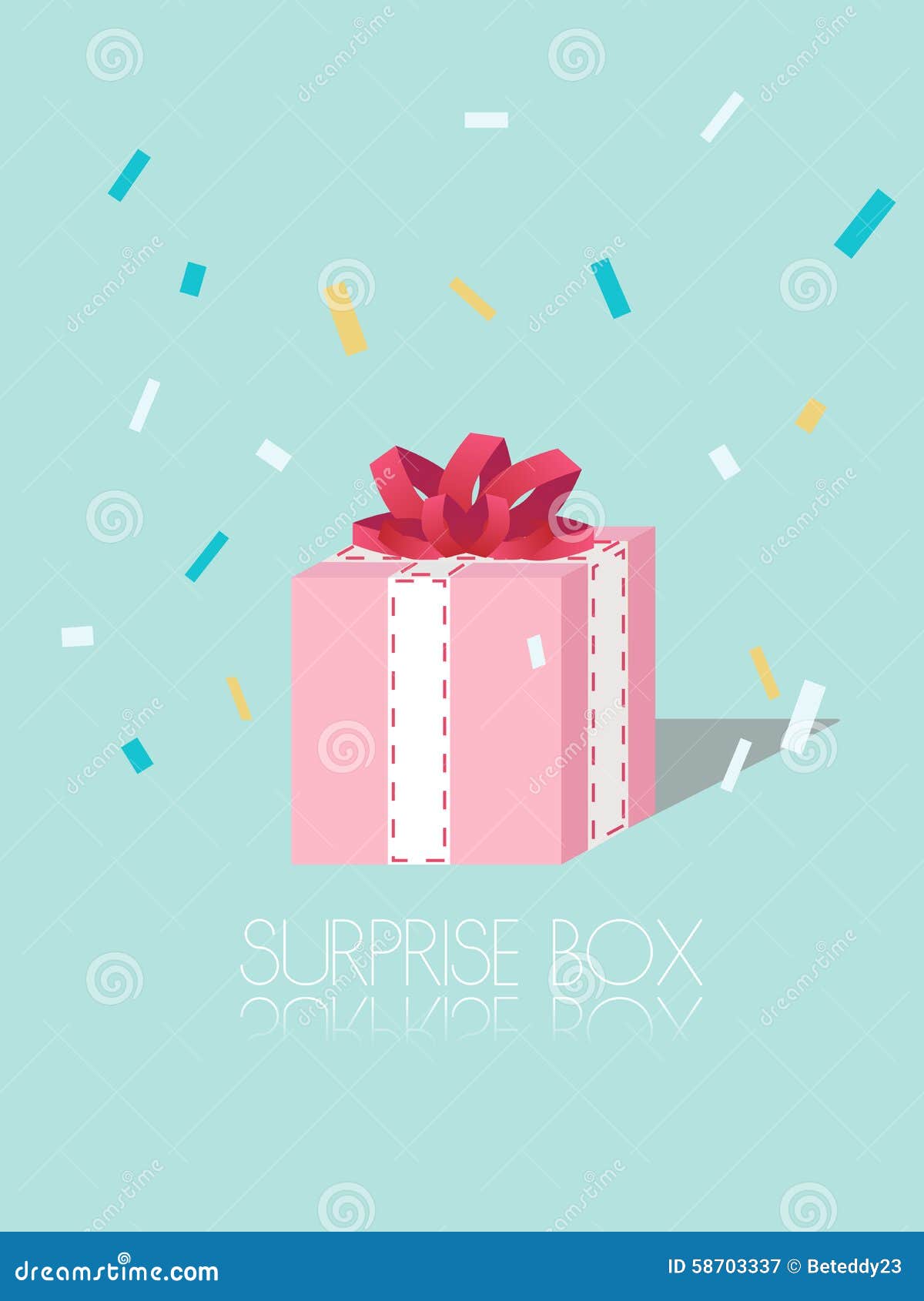 Surprise box stock vector. Illustration of gift, postcard - 58703337
