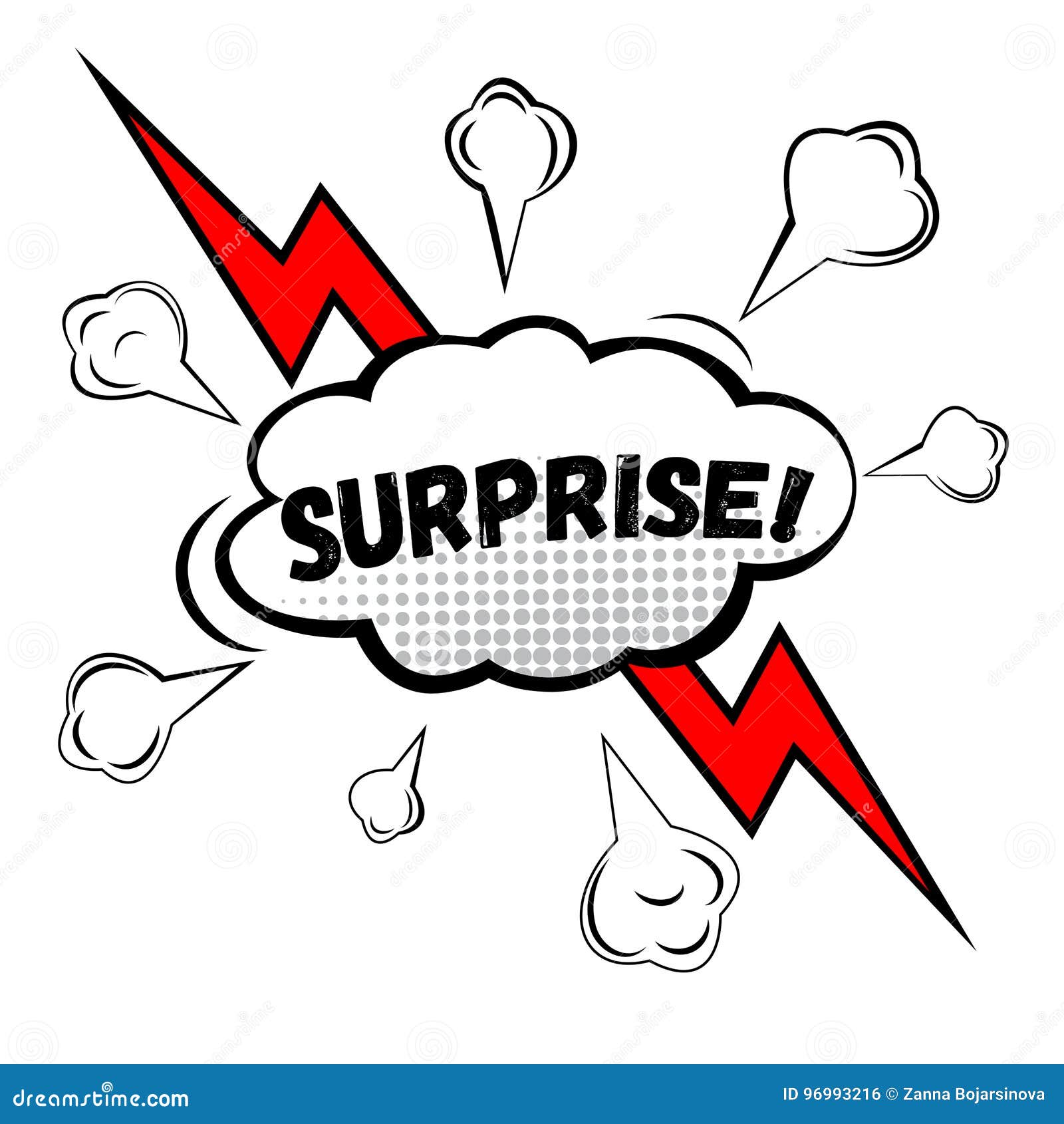 SURPRISE! Comic Speech Bubble, Cartoon. Stock Vector - Illustration of ...