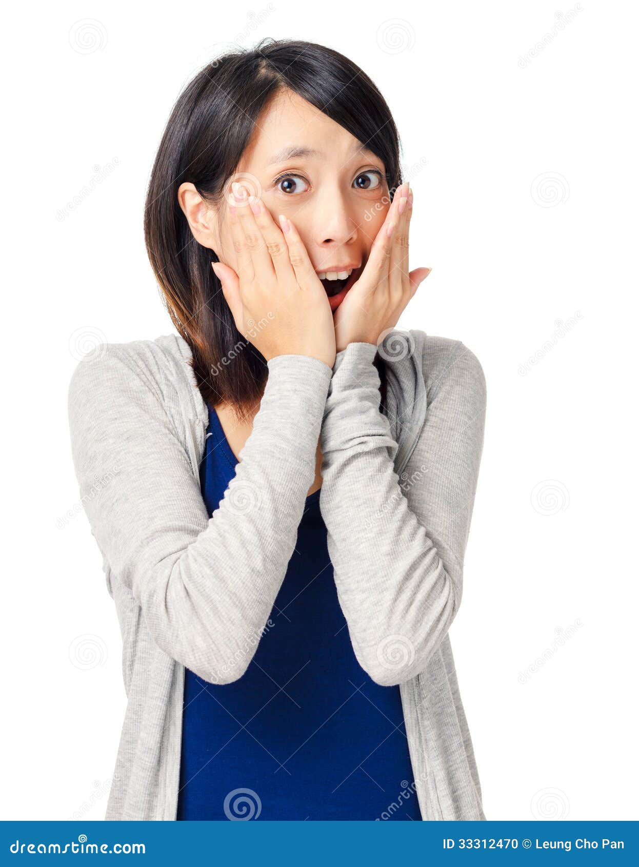 Surprise Expression of Young Girl Stock Photo - Image of korean ...