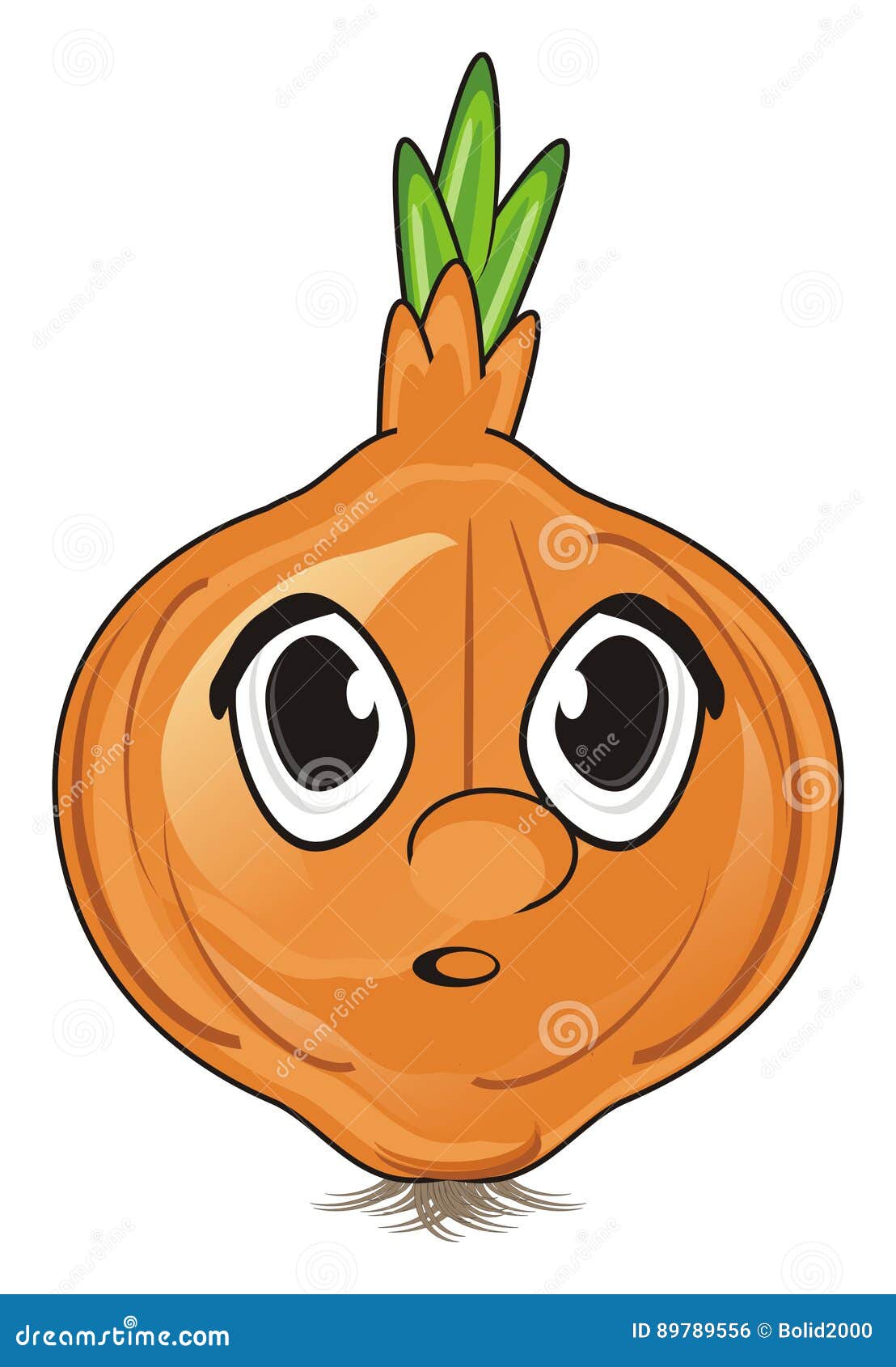 Surprise face of onion stock illustration. Illustration of cook - 89789556