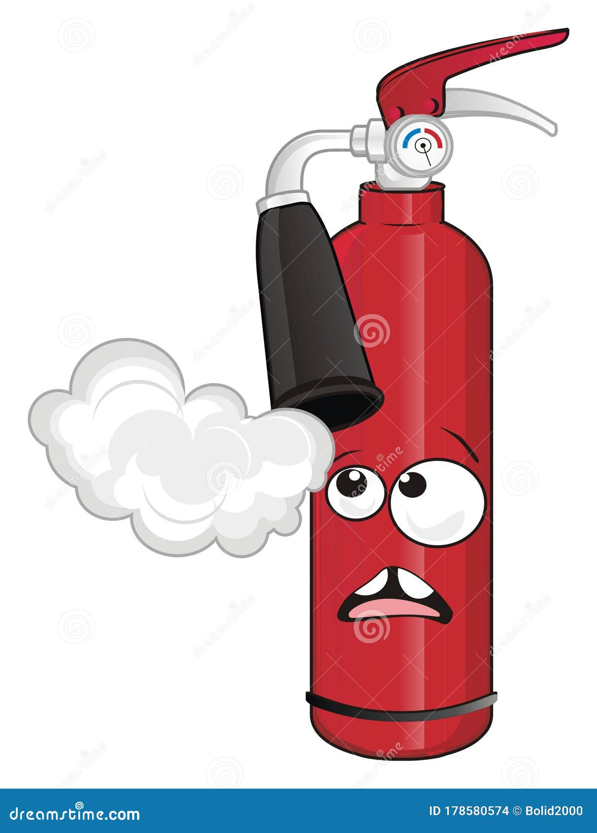 Surprise fire extinguishe stock illustration. Illustration of isolated ...