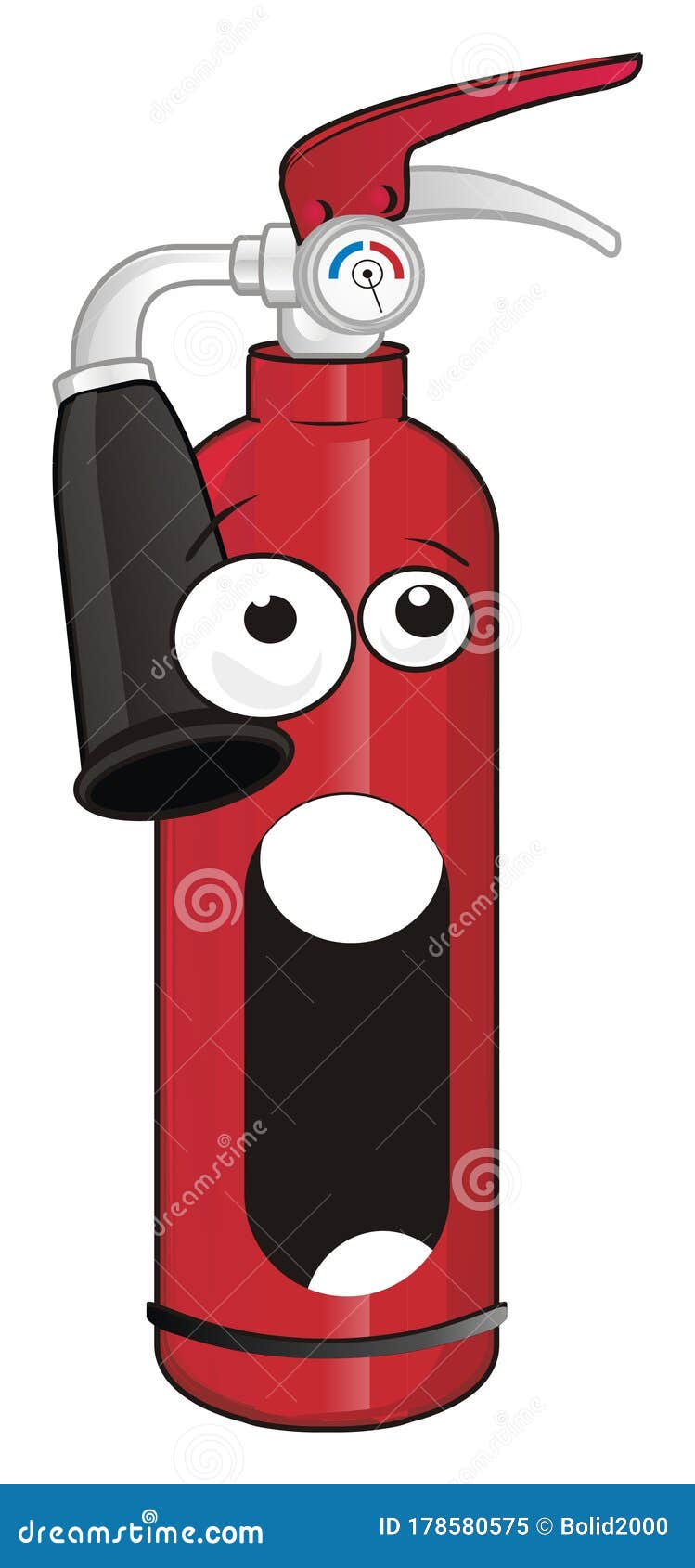 Surprise fire extinguishe stock illustration. Illustration of surprise ...